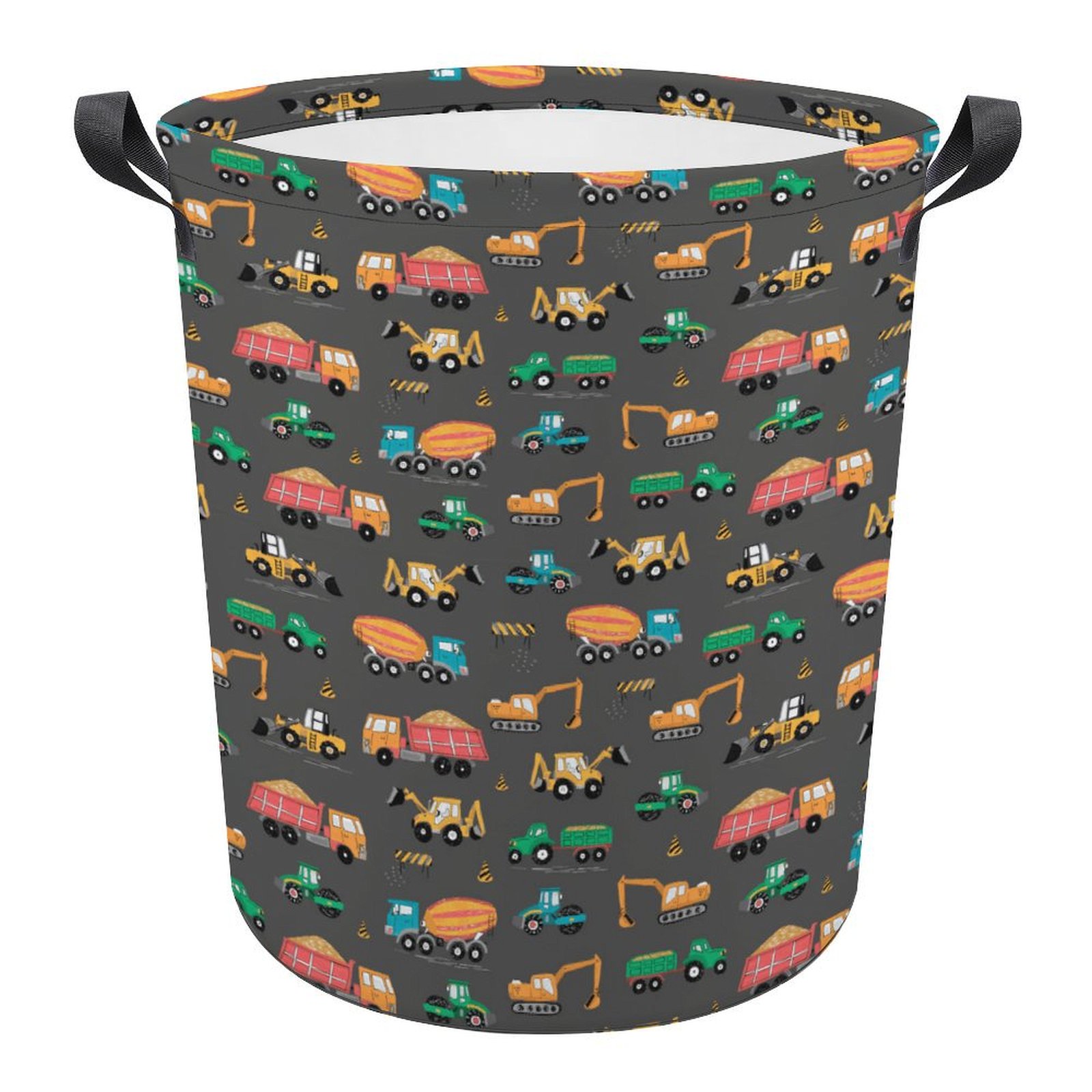 Cartoon Engineering Car Print Foldable Laundry Basket for Clothes ...