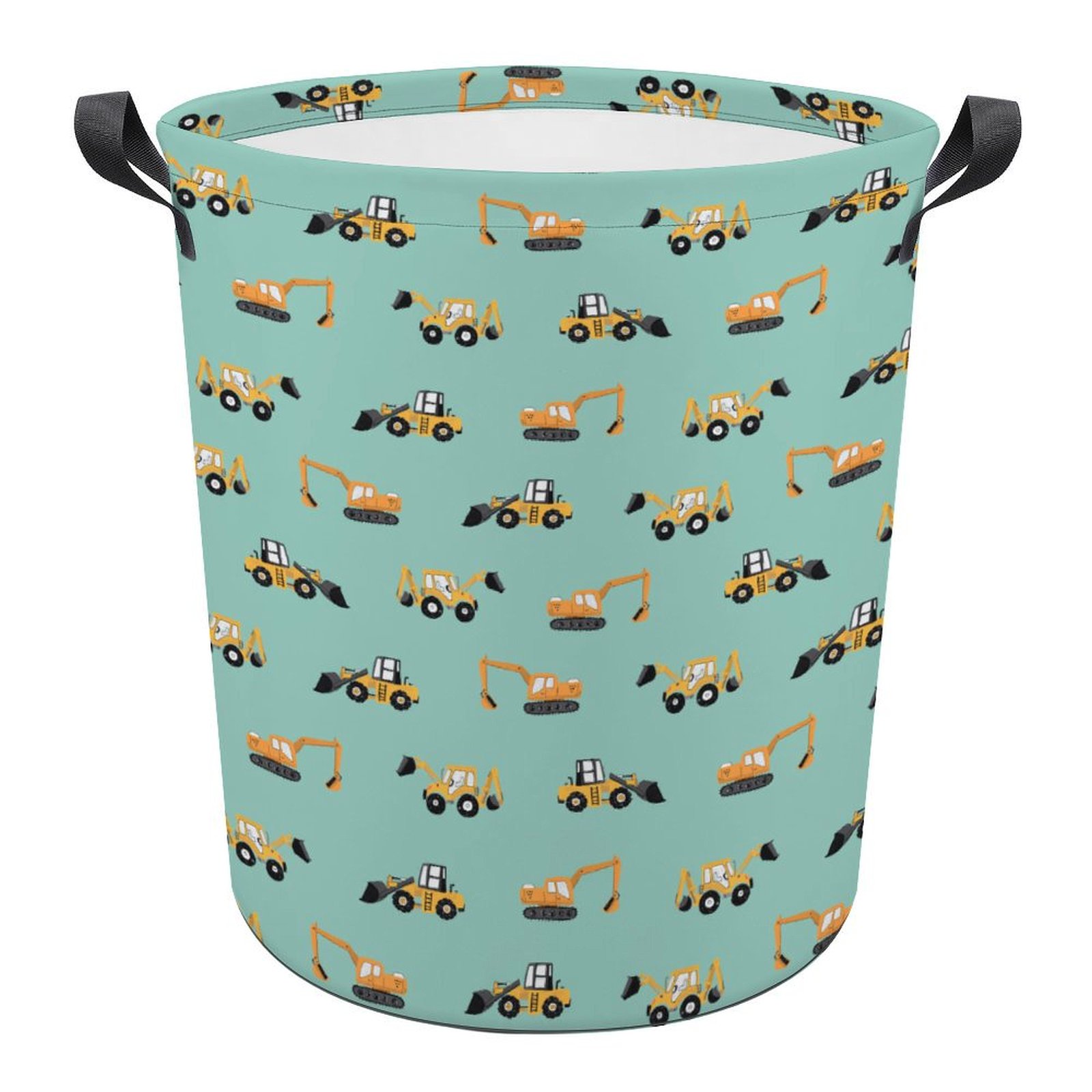 Cartoon Engineering Car Print Foldable Laundry Basket for Clothes ...