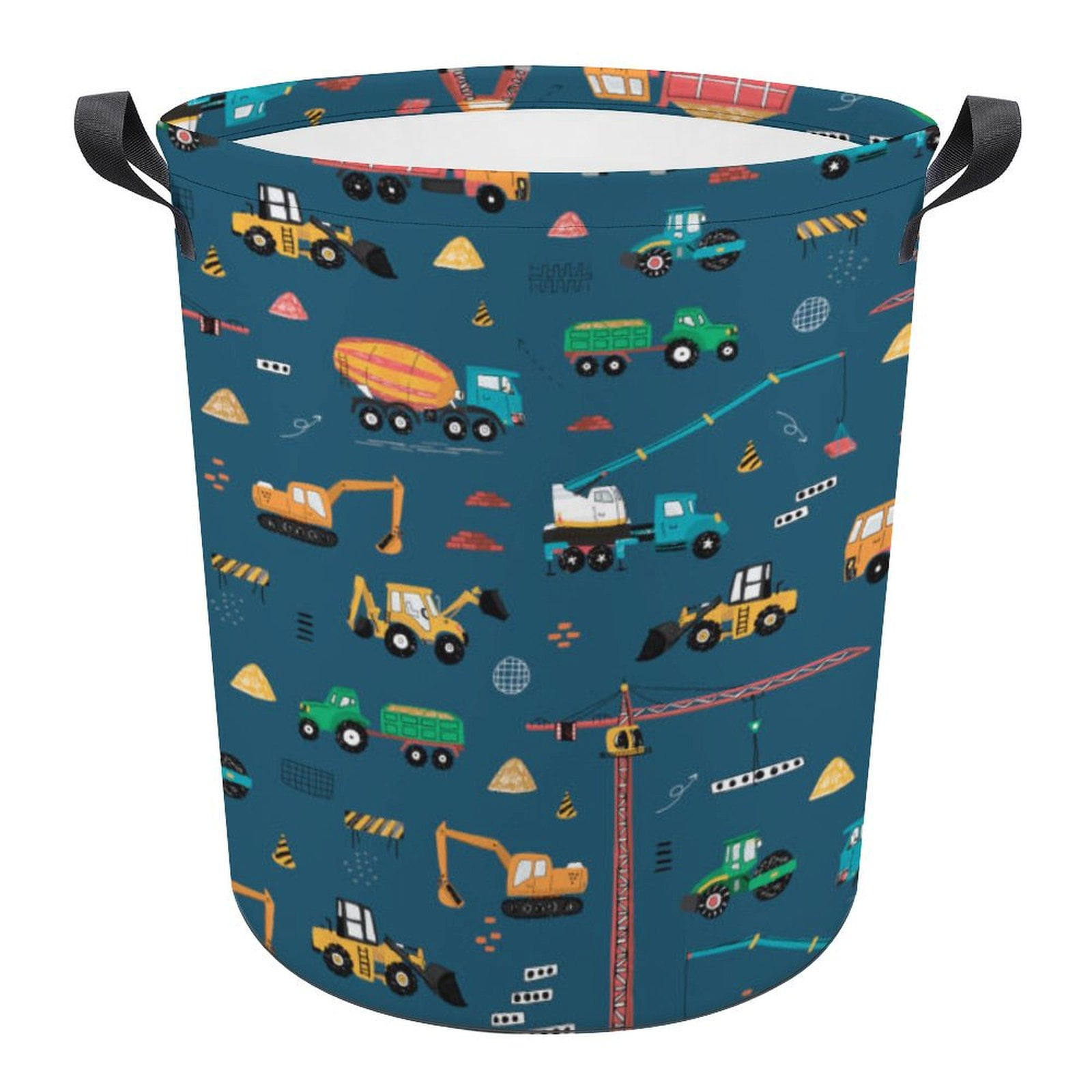 Cartoon Engineering Car Print Foldable Laundry Basket for Clothes ...