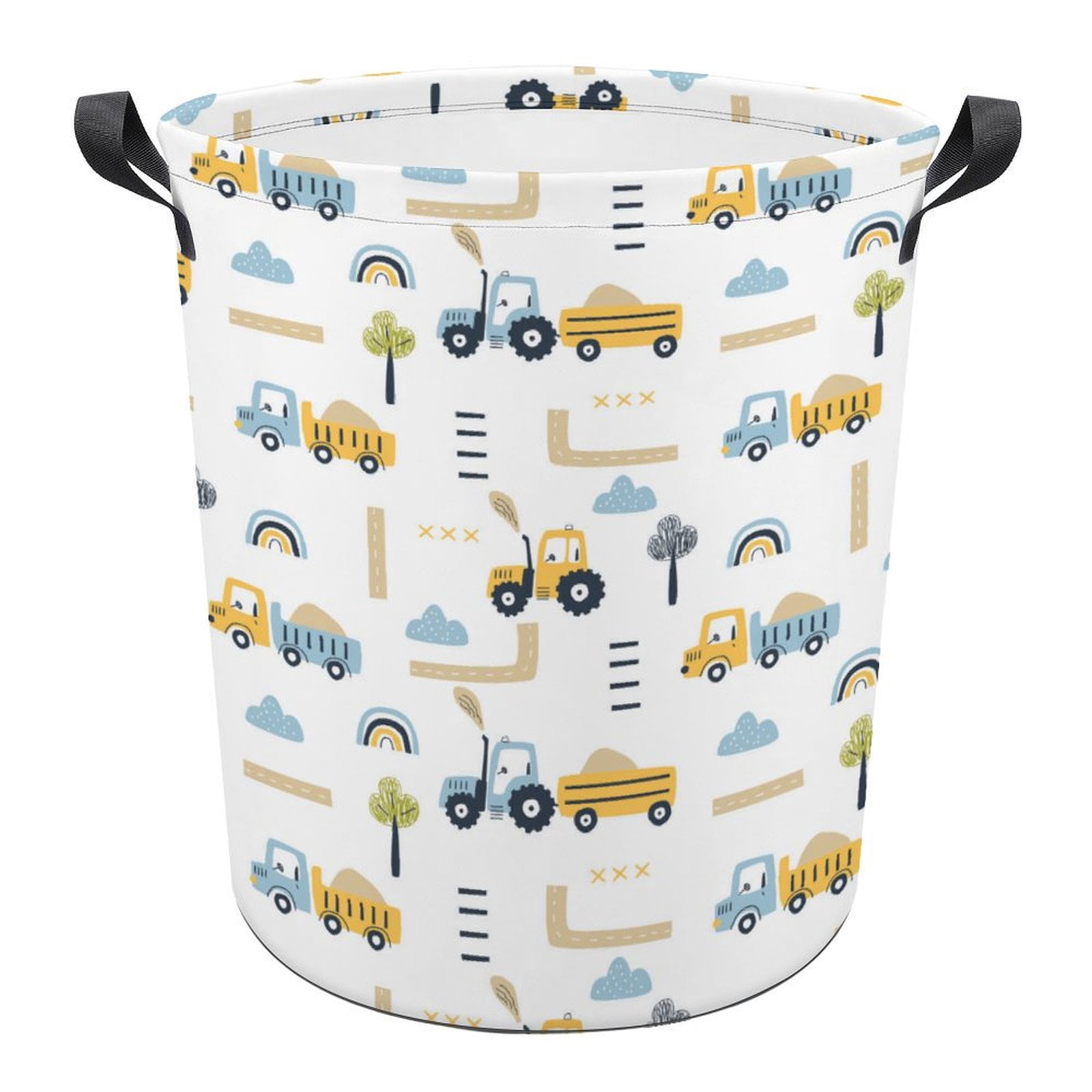 Cartoon Engineering Car Print Foldable Laundry Basket for Clothes ...