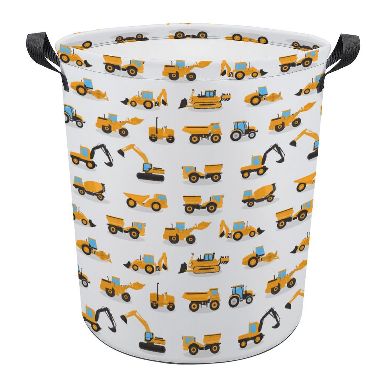 Cartoon Engineering Car Print Foldable Laundry Basket for Clothes ...