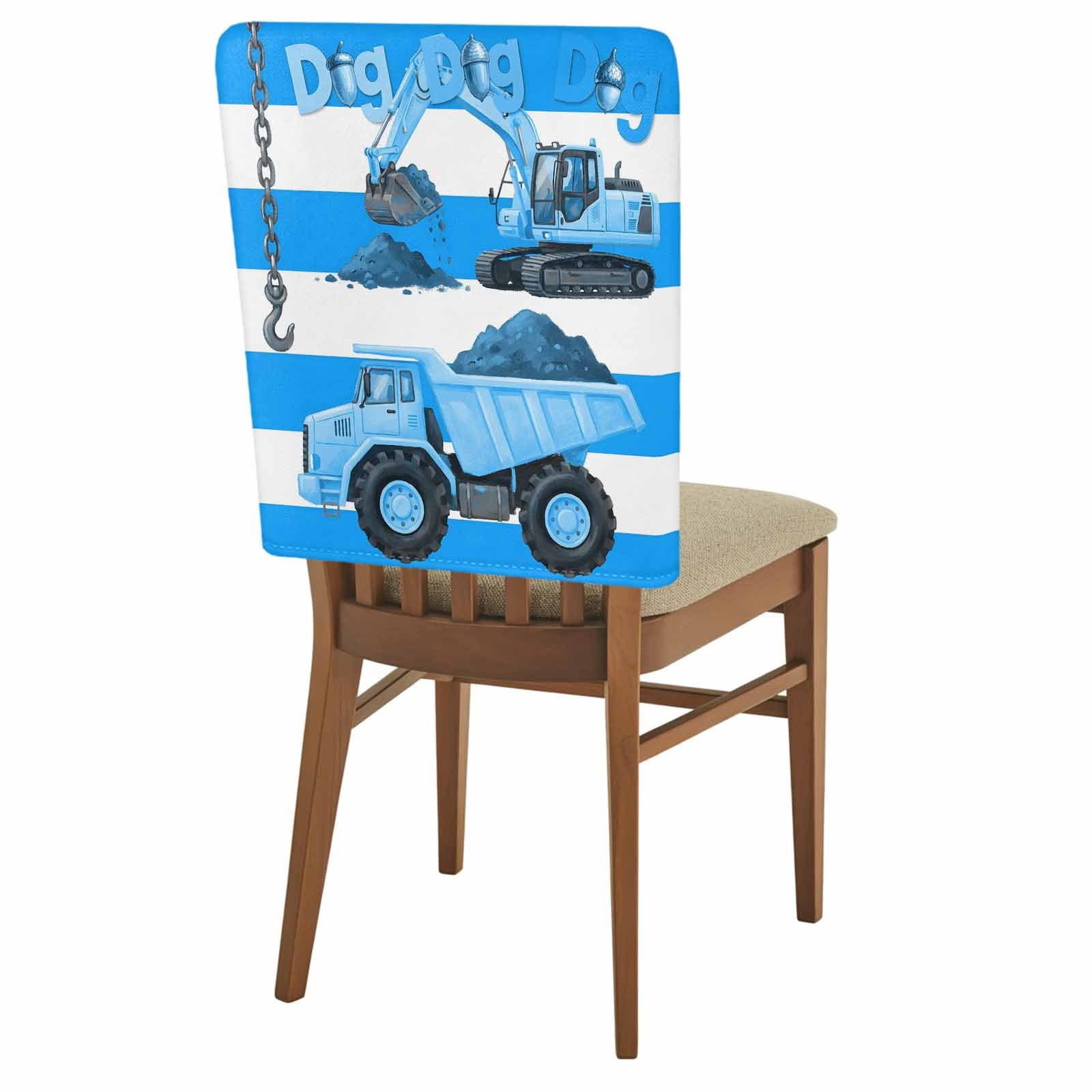 Cartoon Engineering Chair Covers Set of 4 Dig Hooks Carloading ...