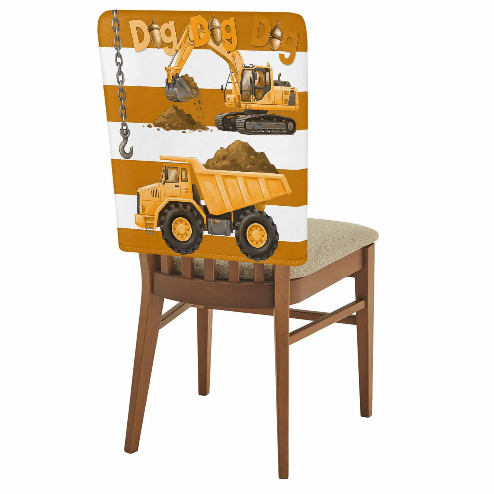 Cartoon Engineering Chair Covers Set of 4 Dig Hooks Carloading ...