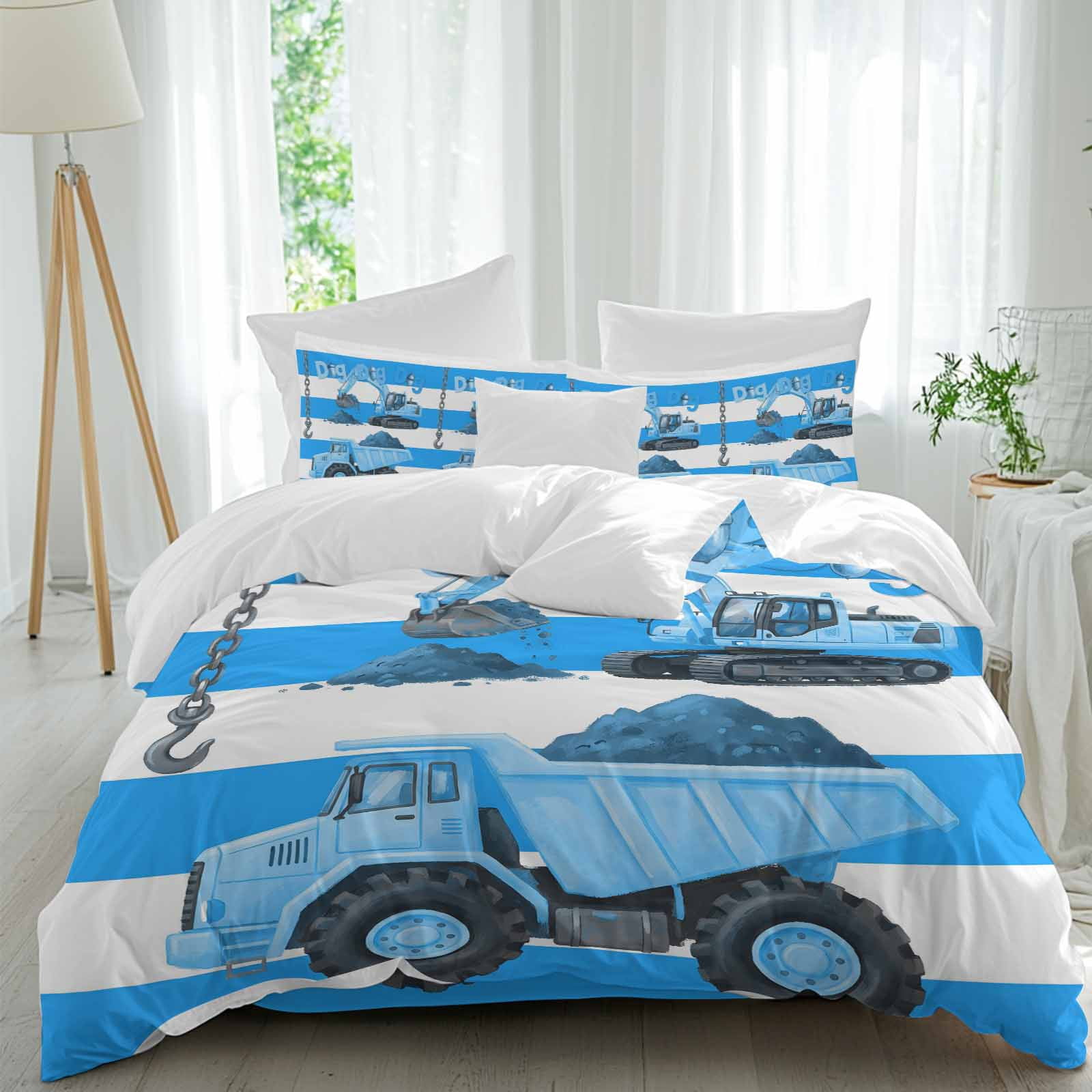 Cartoon Engineering Comforter Set Full Size, Dig Hooks Carloading ...