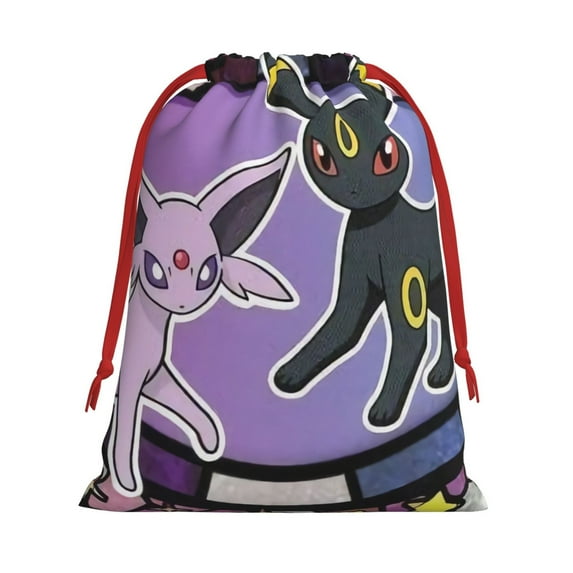 Cartoon Espeon Umbreon Gift Bags,Christmas Gift Bags,Drawstring ...