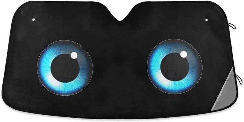 Cartoon EyEs-Car Windshield Sun Shade Dragon Green Eyes Car Sun Visor ...