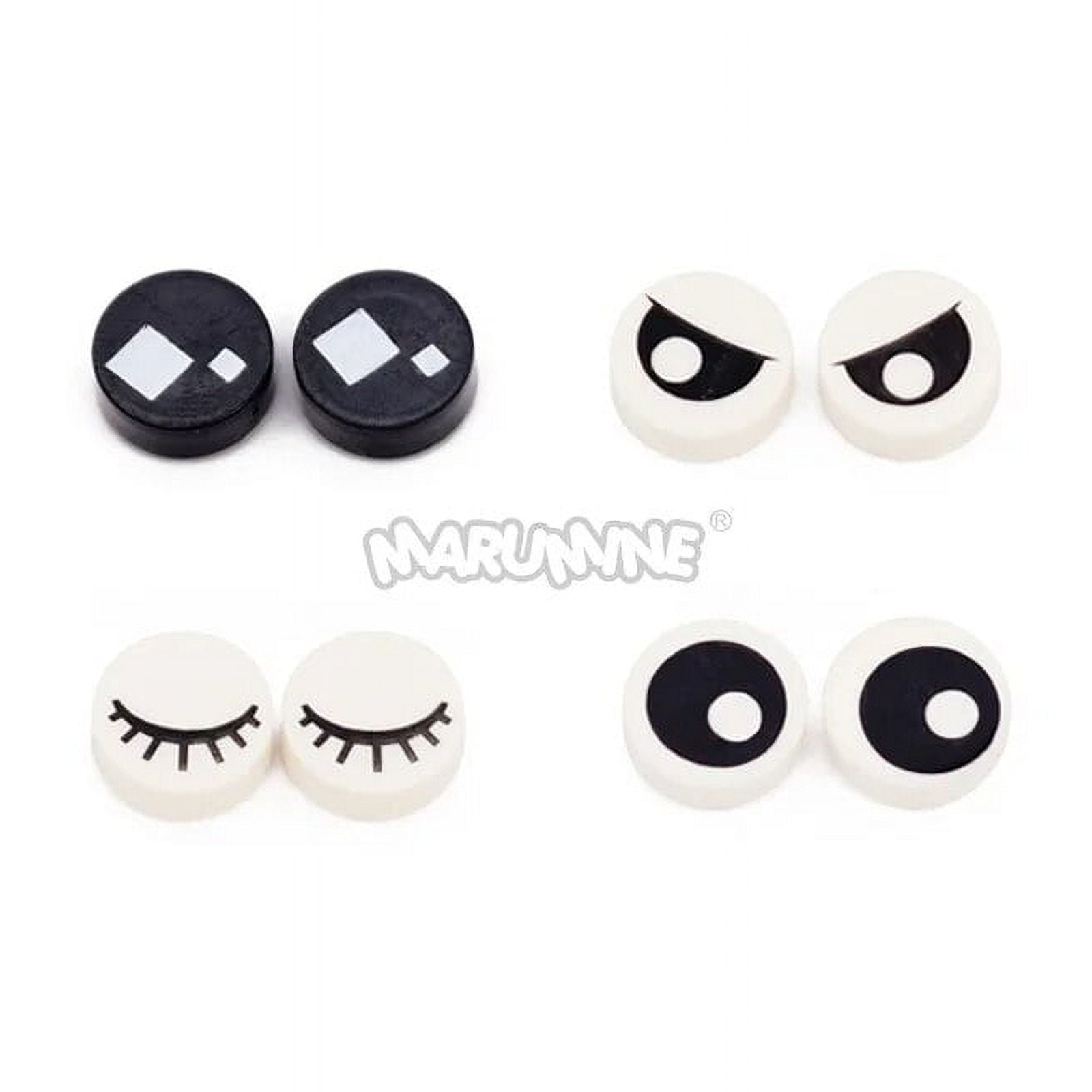 Cartoon Eyes MOC Bricks Model Accessories 1x1 Round Tile Emotional ...