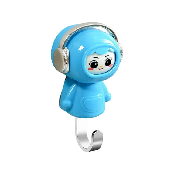 Cartoon Face Changing ABS Plastic Adhesive Wall Hook Girl Shape ...