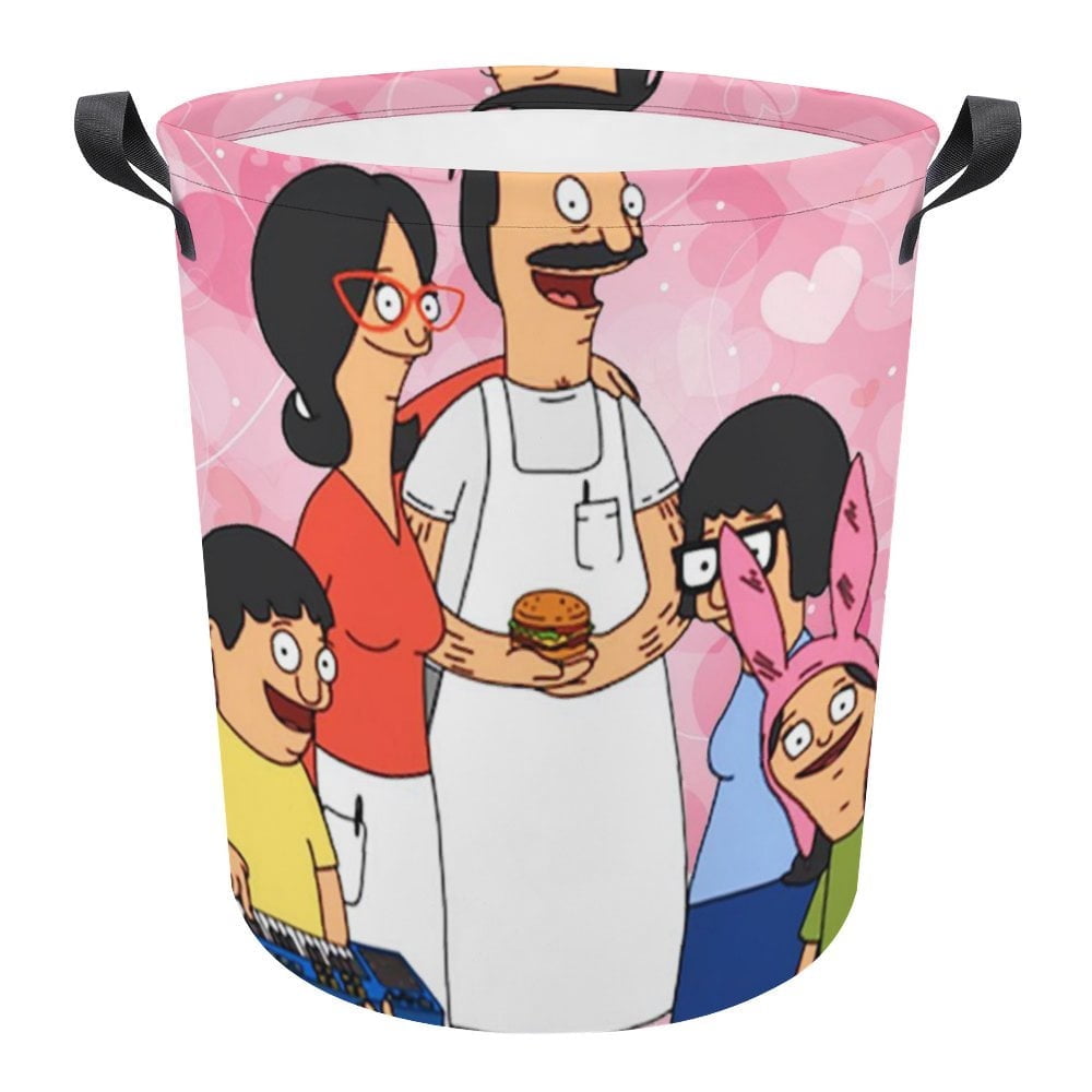 Cartoon Family Bob's Burgers Circular Laundry Hamper Foldable Large ...