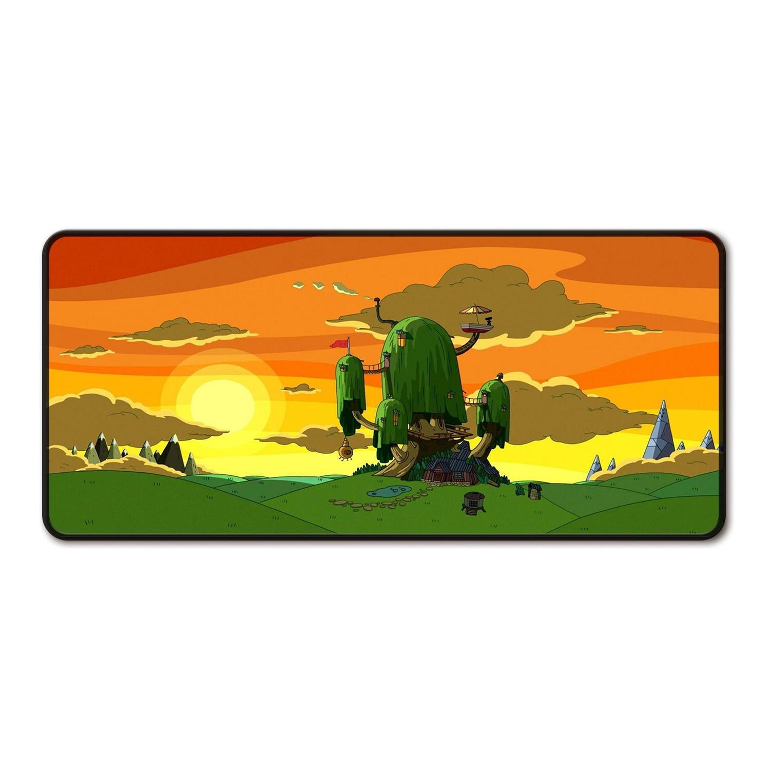 Cartoon Fantasy Treehouse Gaming Mouse Pad, Extended Desk Mat, Vibrant ...