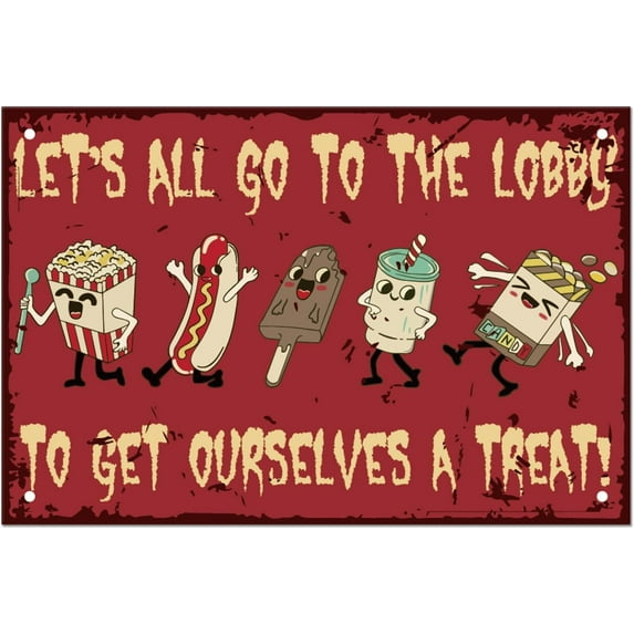 Cartoon Fast Food Tin Sign French Fries Hot Dogs Candy Ice Cream Tin ...