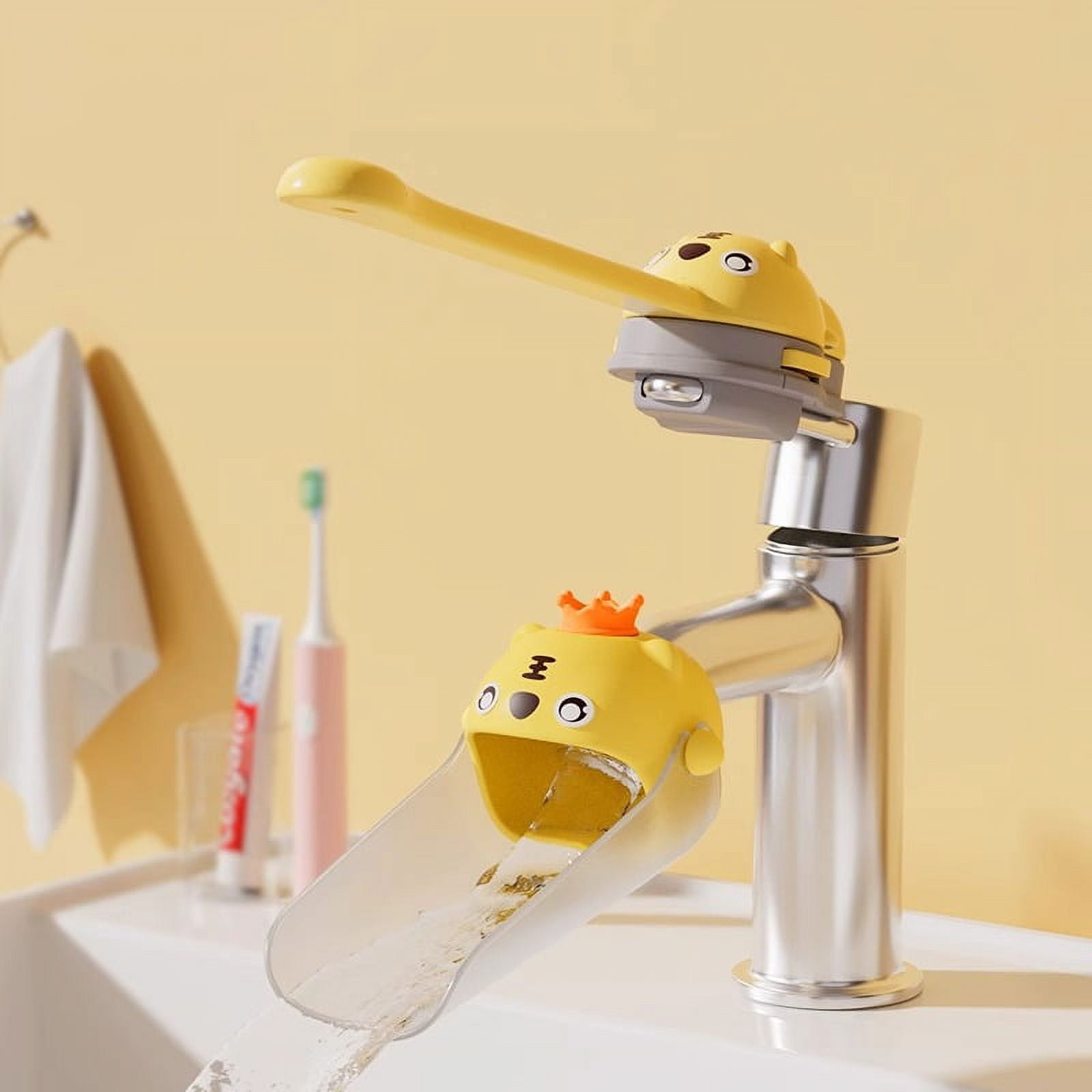 Cartoon Faucet Extender For Kids Hand Washing In Bathroom Sink Animals ...
