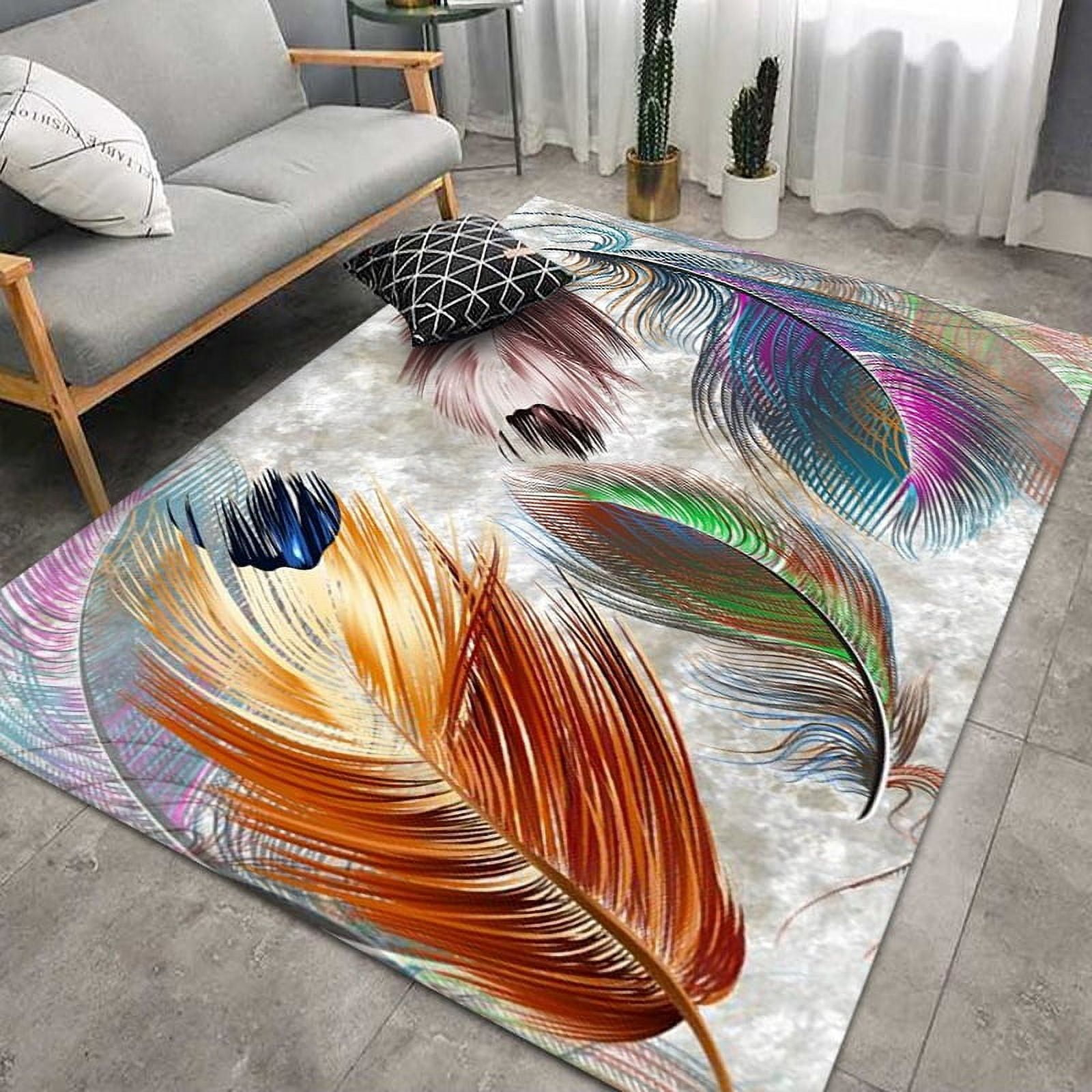 Cartoon Feather Pattern Home Carpets for Living room Bedroom Area Rugs ...
