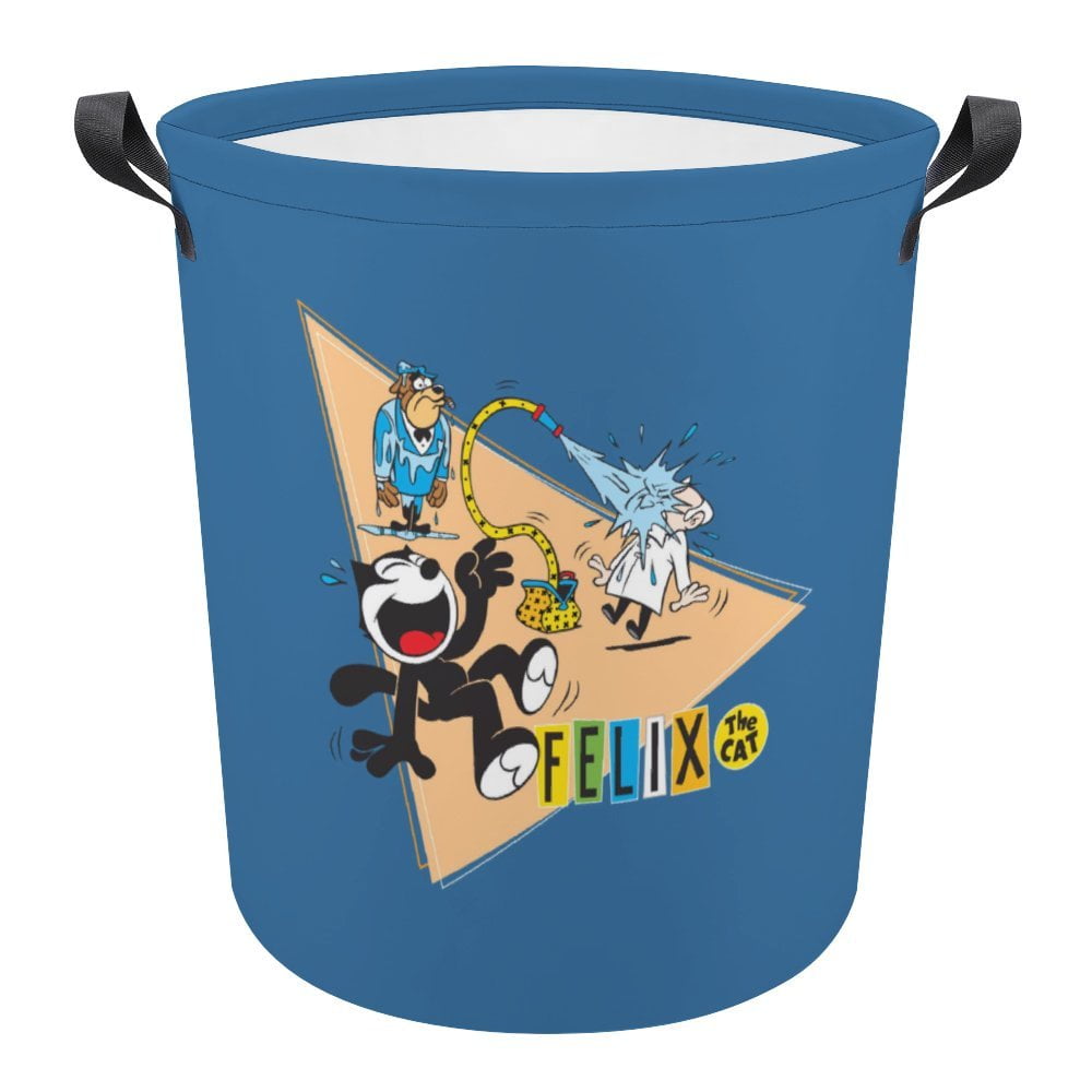 Cartoon Felix The Cat Laundry Basket Foldable Waterproof Oxford Cloth ...