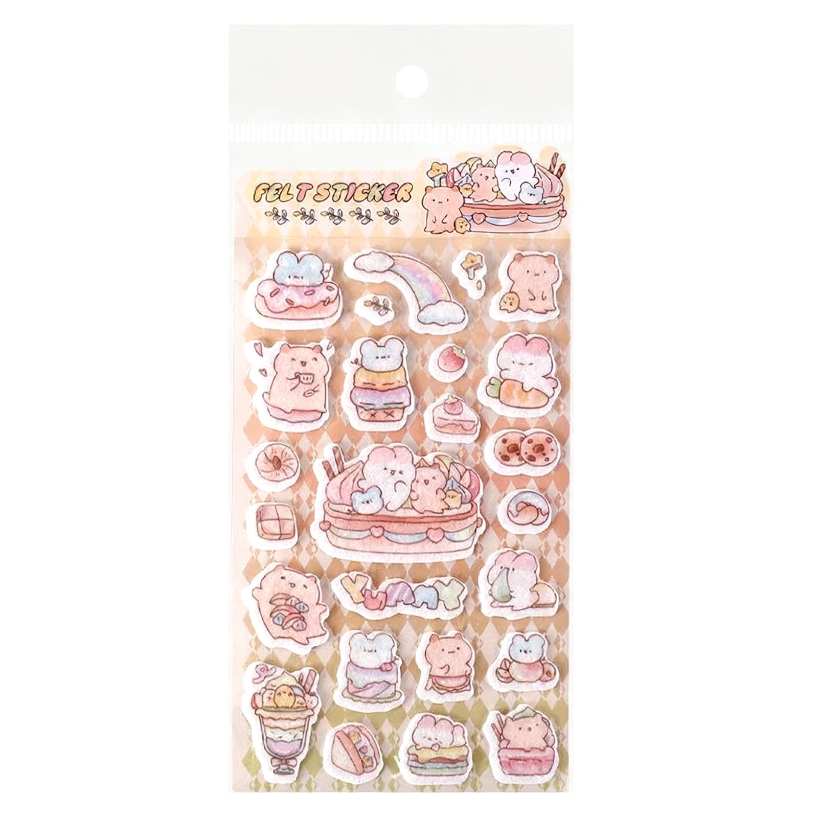 Cartoon Felt Paper Sticker Scrapbooking Sticker For Kid Handmade Craft ...