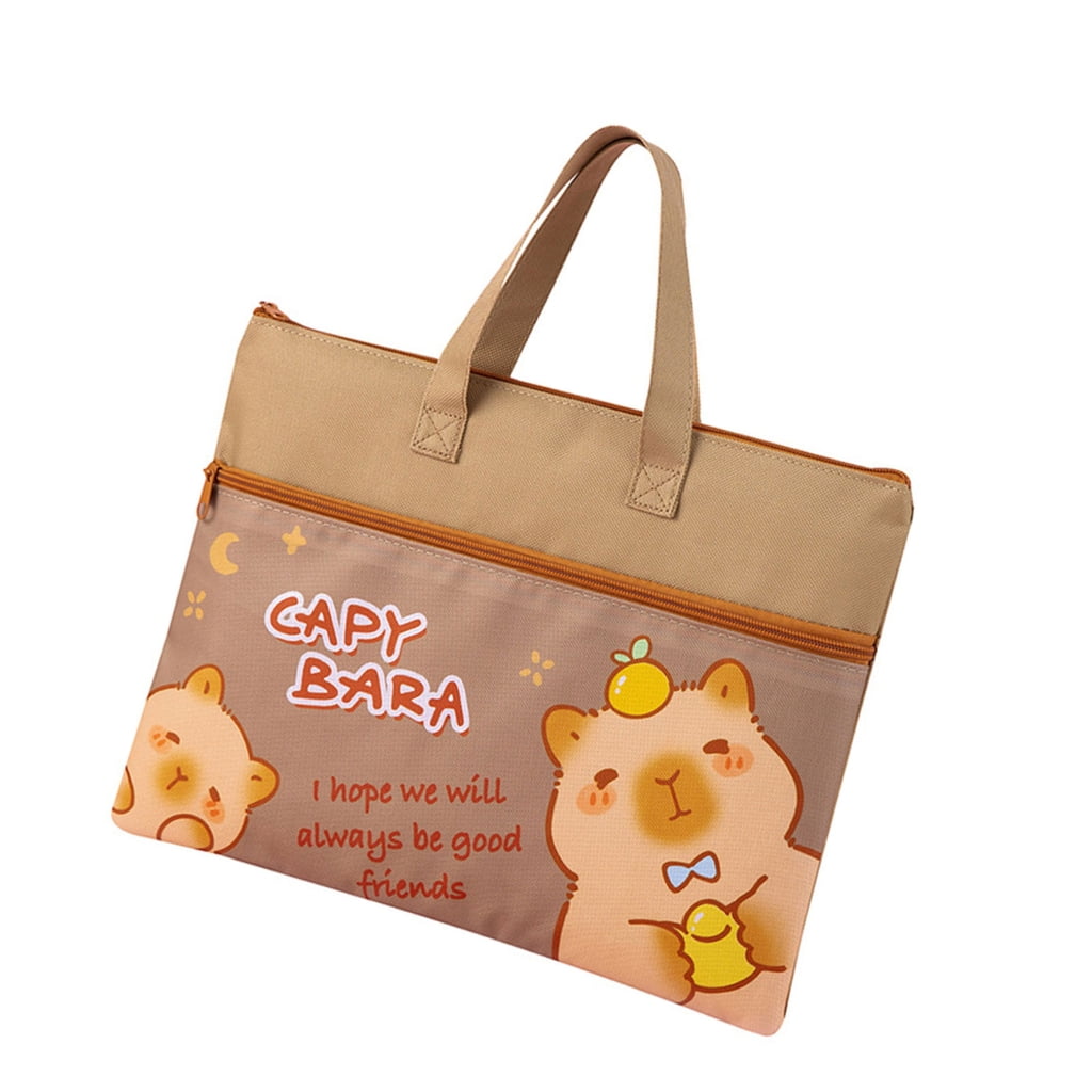 Cartoon File Folder Handheld File Bag Document Organizers Zippered File ...