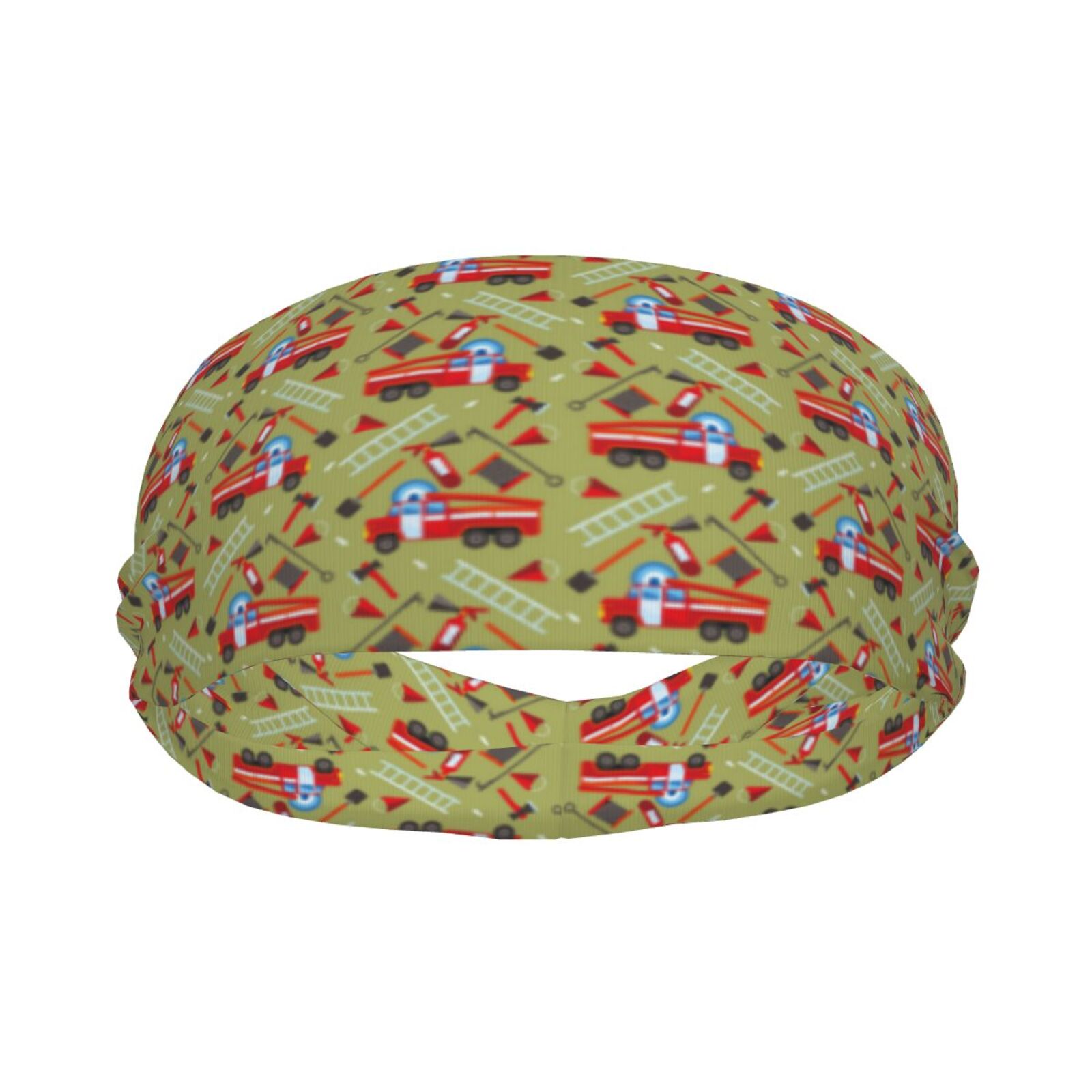 Cartoon Fire Truck Headbands for Women/Men, Elastic Wide Soft Sweat ...