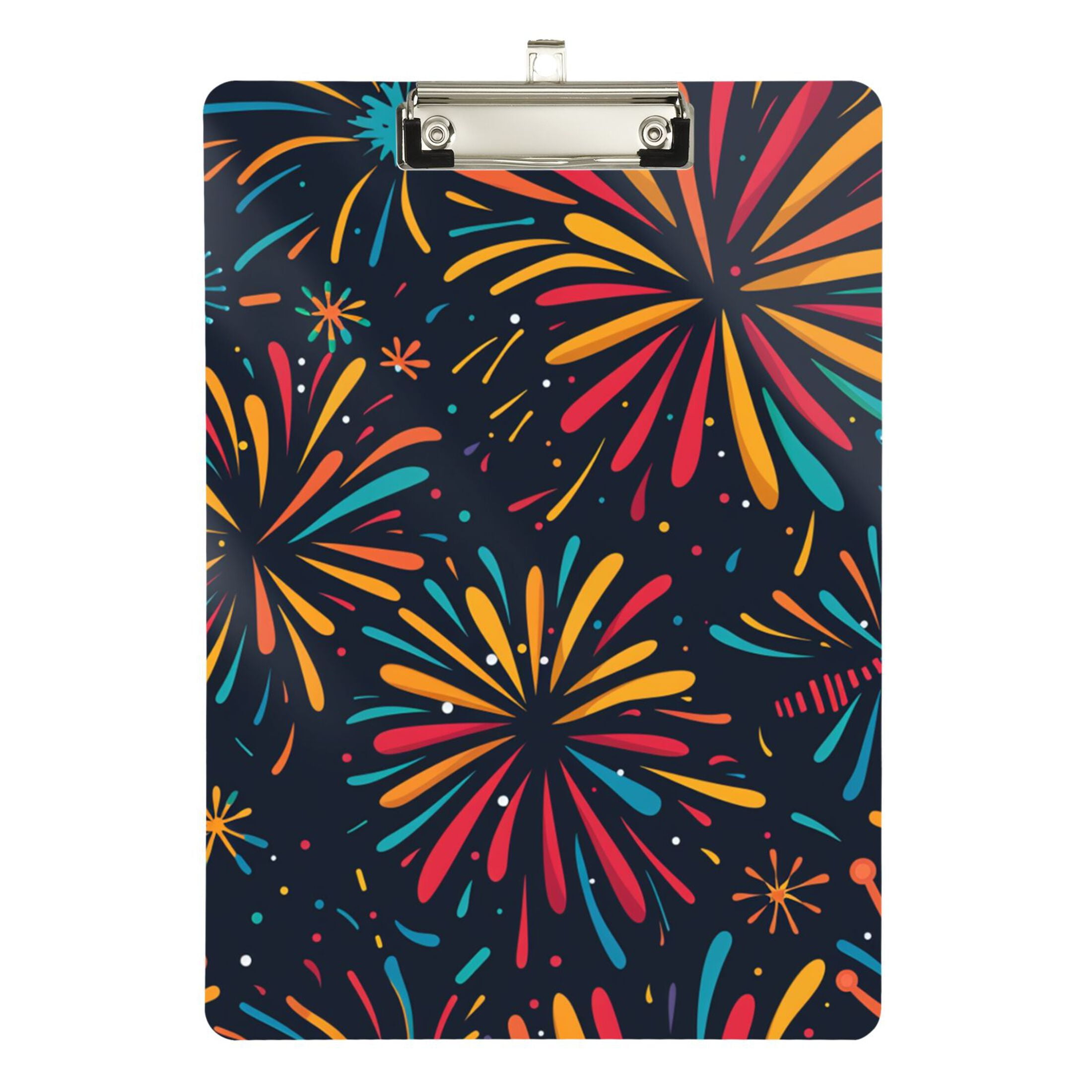 Cartoon Fireworks in Night Acrylic Clipboard Drawing Board Clipboard ...