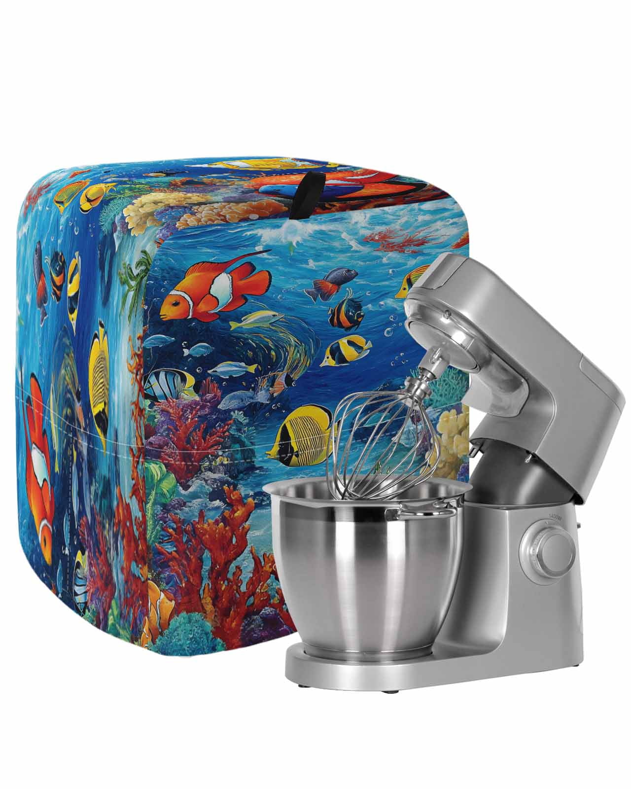 Cartoon Fish Stand Mixer Dust Cover with Storage Pocket & Handles, Blue ...