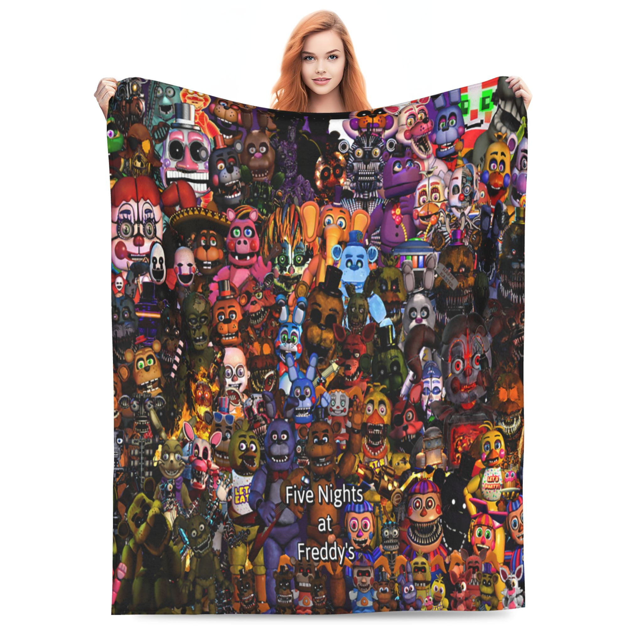 Cartoon Five Nights At Freddy's Blanket Ultra-Soft Fleece Blanket for ...