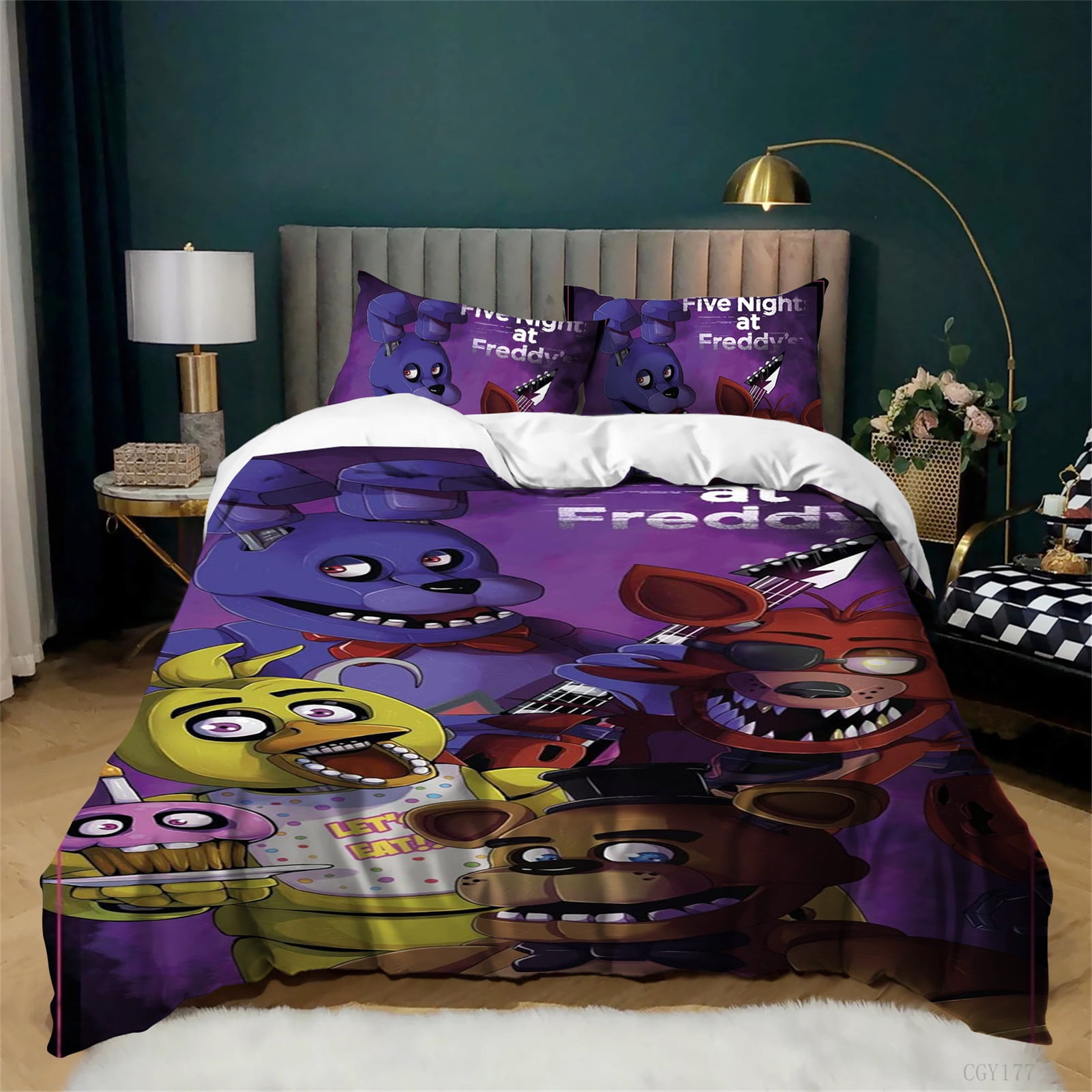 Cartoon Five_Nights_Freddy's Duvet Cover Set Soft Light-Weight Bedding ...