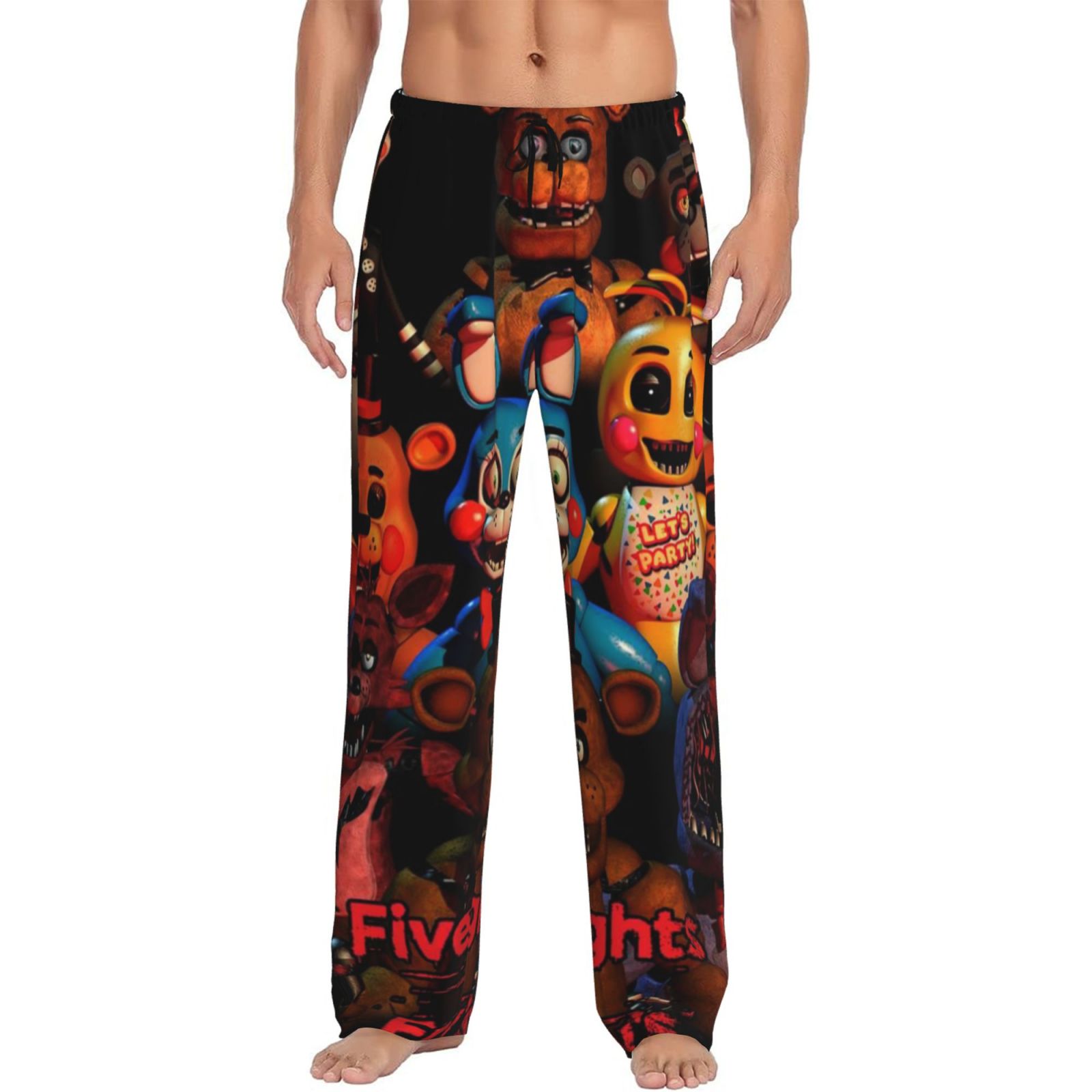 Cartoon Five Nights at Freddy's Men's Pajama Pants Lounge Fashion Cozy ...