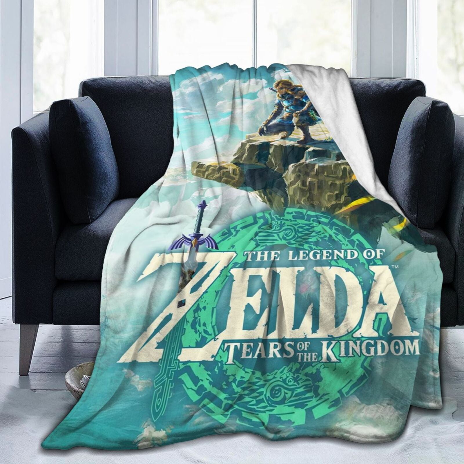 Cartoon Flannel Blanket Zelda Tears Of The Kingdom Funny Ultra-Soft ...