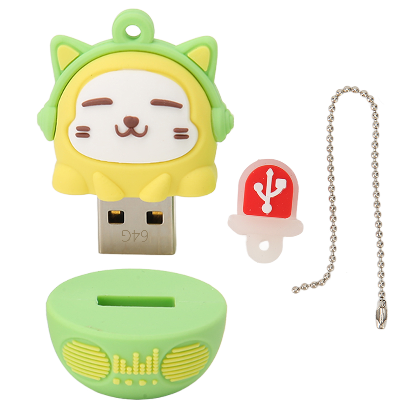 Cartoon Flash Drive PVC USB2.0 Cat Pattern Plug and Play Shockproof U ...