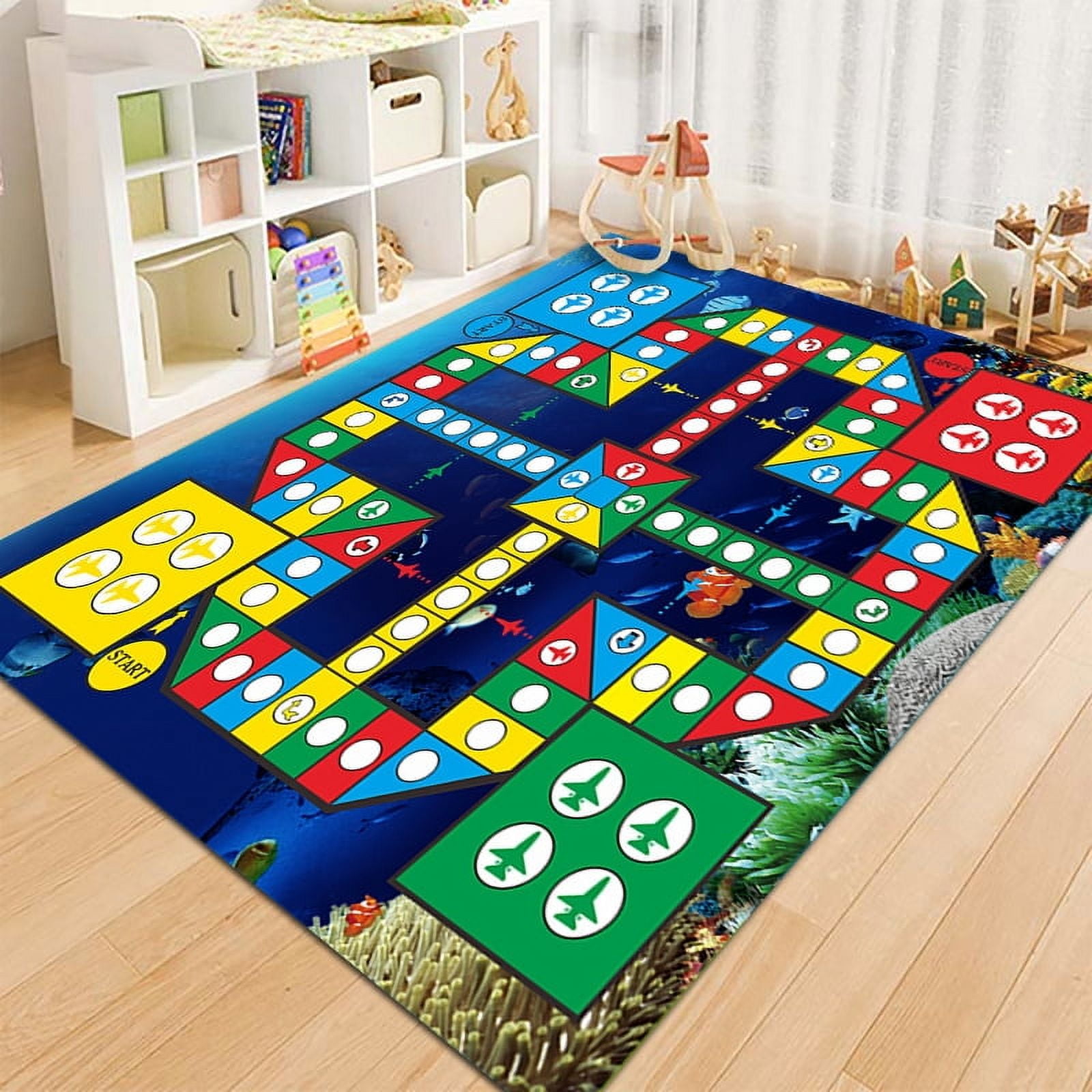 Cartoon Flight Fly Chess Maze Game War Doormat Rug Carpet for Kids Play ...
