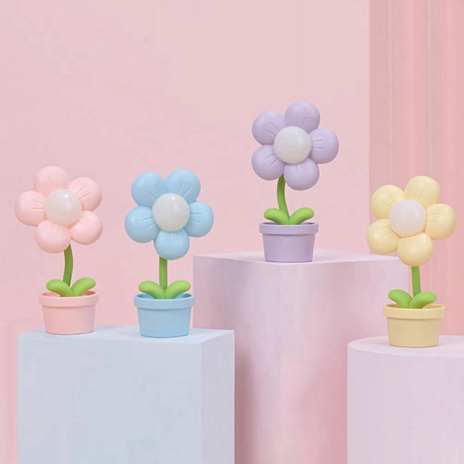 Cartoon Flower Night Light Battery Operated,Bedside Lamp Adjustable ...
