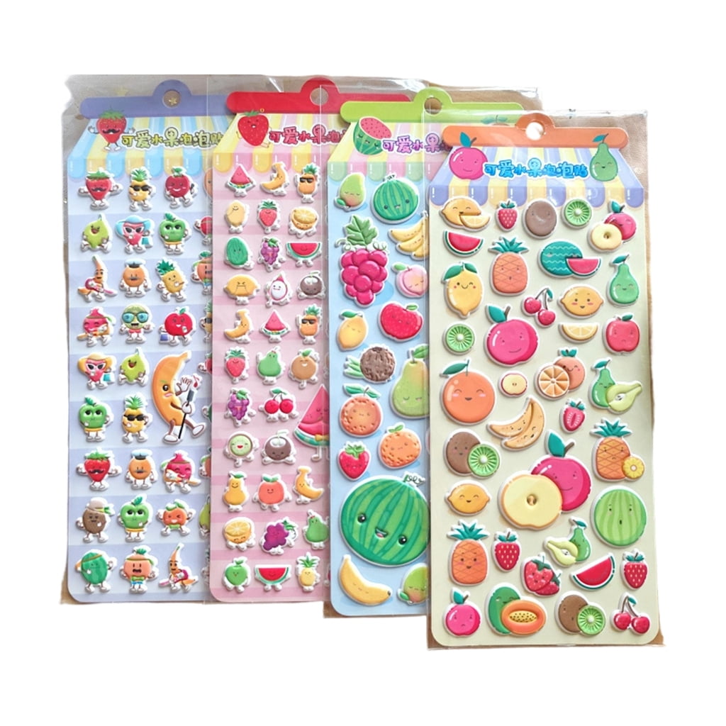 Cartoon Foam Fruit Sticker for Scrapbooking Journal Child Motivational ...