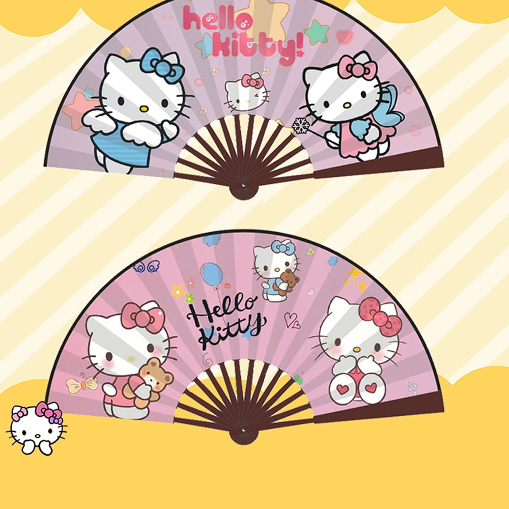Cartoon Folding Fan Kuromi My Melody Cinnamoroll Folding Fan Portable ...