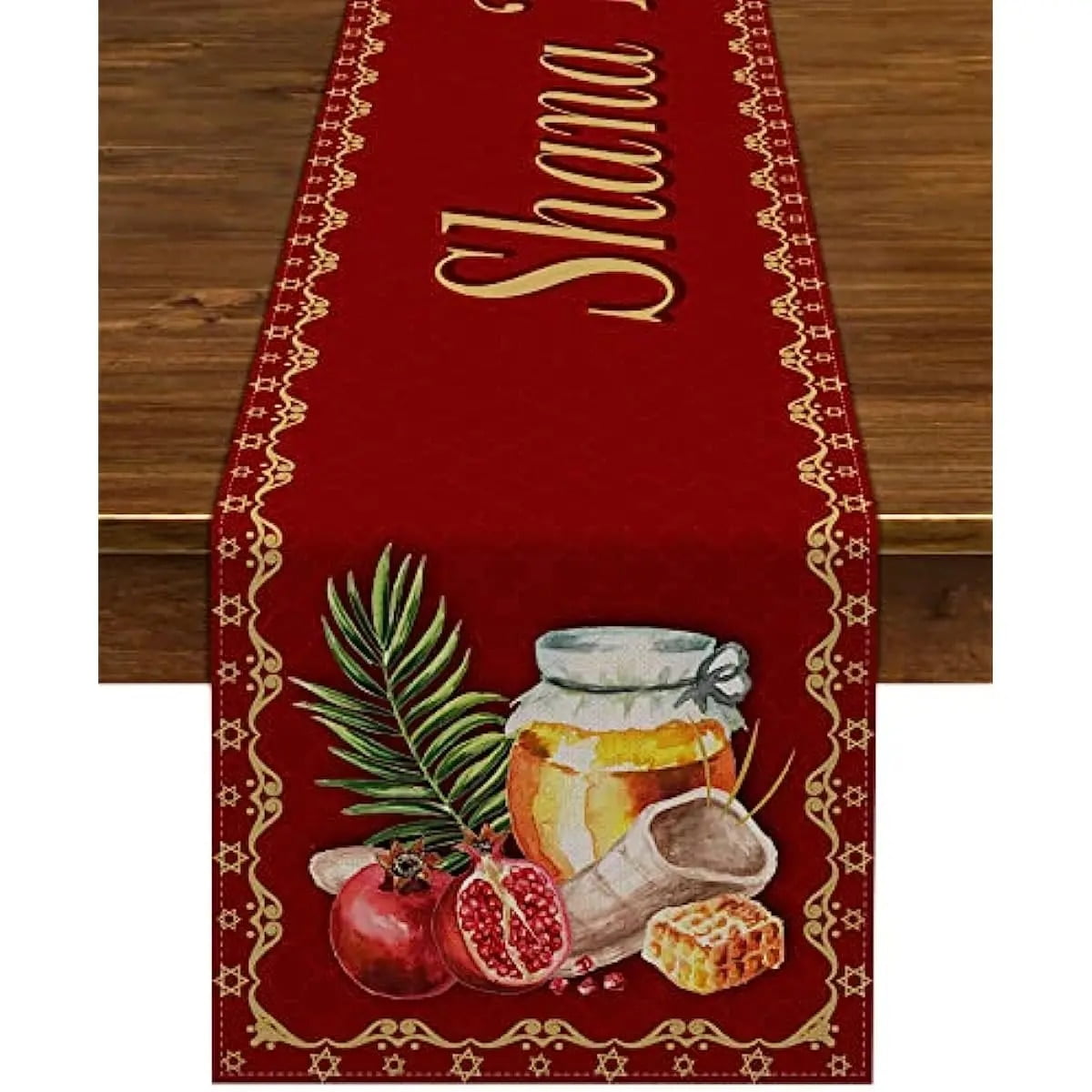 Cartoon Food Linen Table Runner Holiday Party ration Modern Dining ...