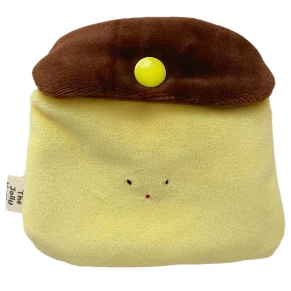 Cartoon Food Plush Coin Purse, Cute Caramel Pudding Coin Pouch Bag for ...