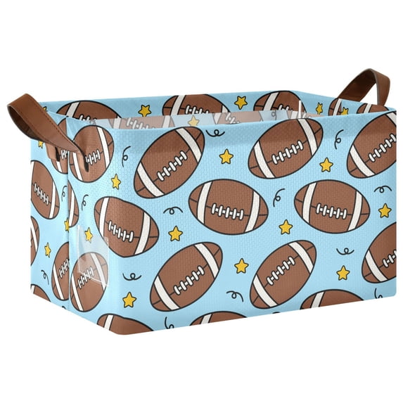 Cartoon Football Collapsible Storage Bin Open Home Shelf Basket Water ...