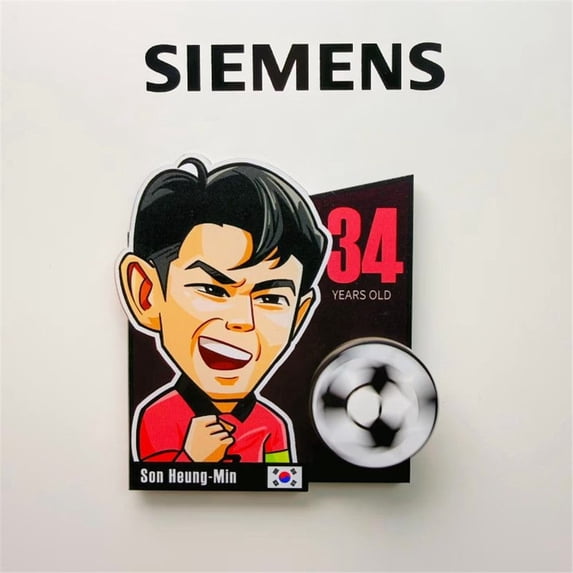 Cartoon Football Star Refrigerator Magnet, Rotatable And Magnetic ...