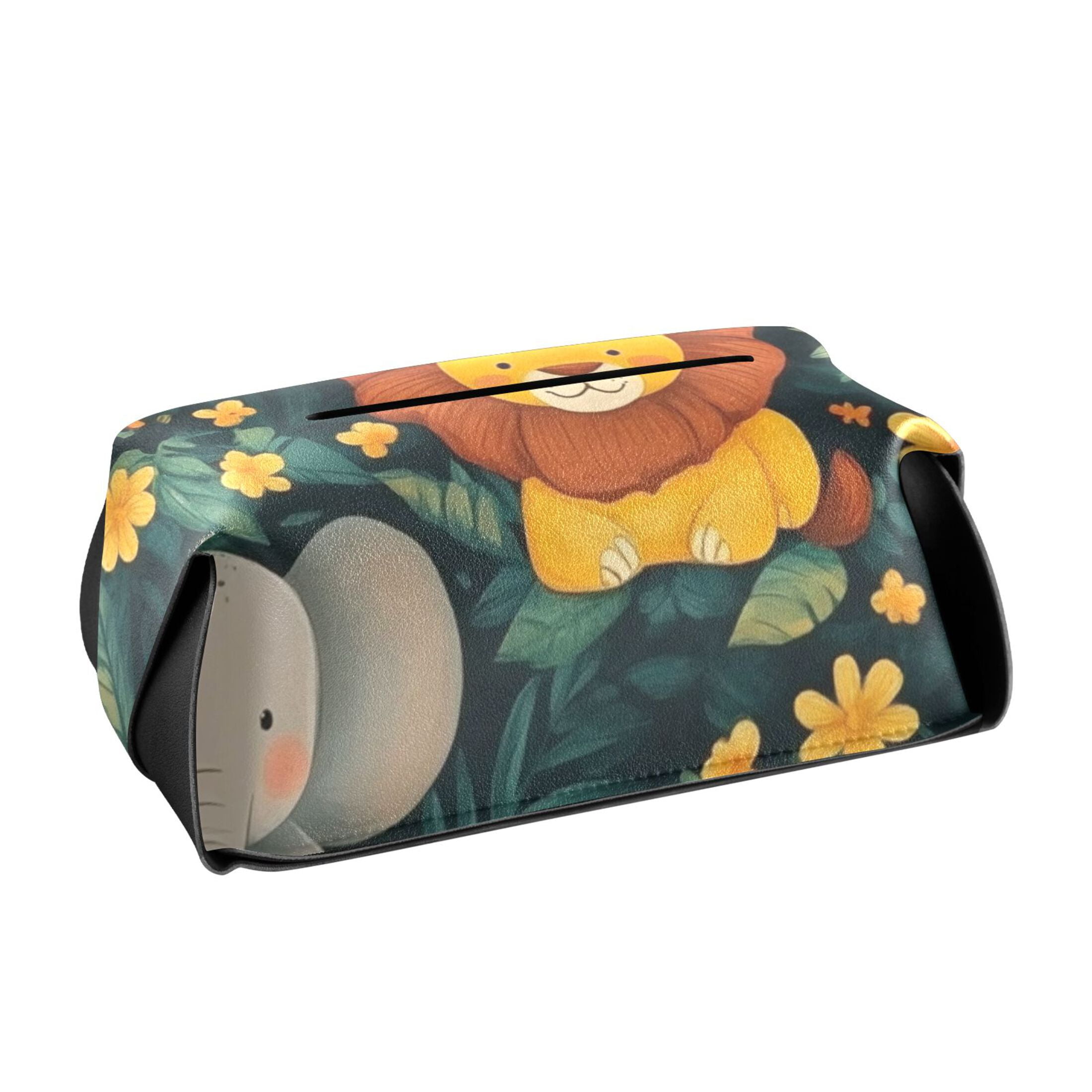 Cartoon Forest Animals Tissue Box Cover Leather Square Rectangle Tissue ...