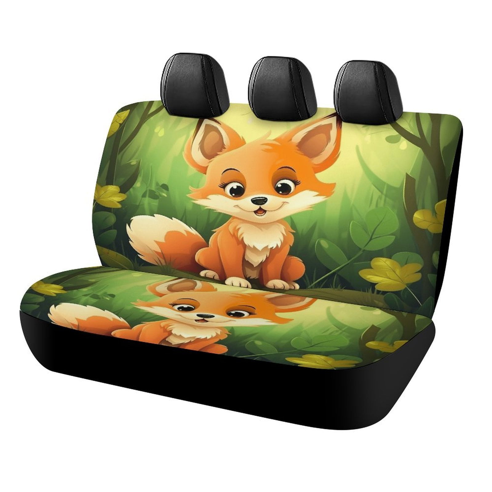 Cartoon Fox Dreamy Car Rear Seat Cover, Suitable for Automobiles SUV ...