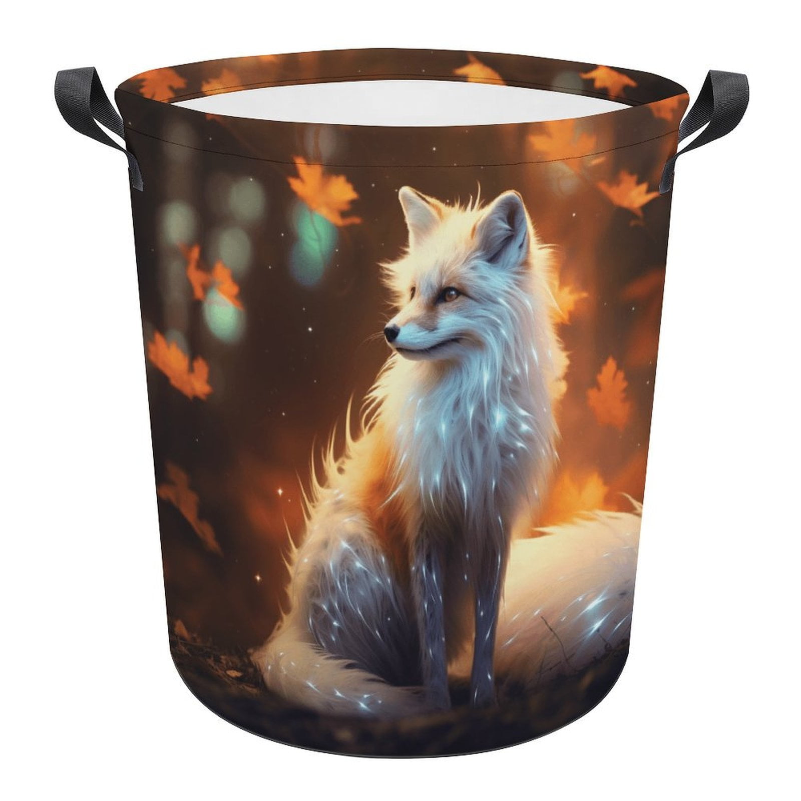 Cartoon Fox Dreamy Print Foldable Laundry Basket for Clothes Storage ...