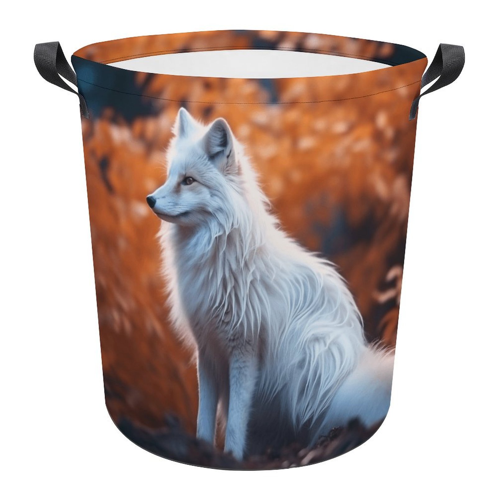 Cartoon Fox Dreamy Print Foldable Laundry Basket for Clothes Storage ...