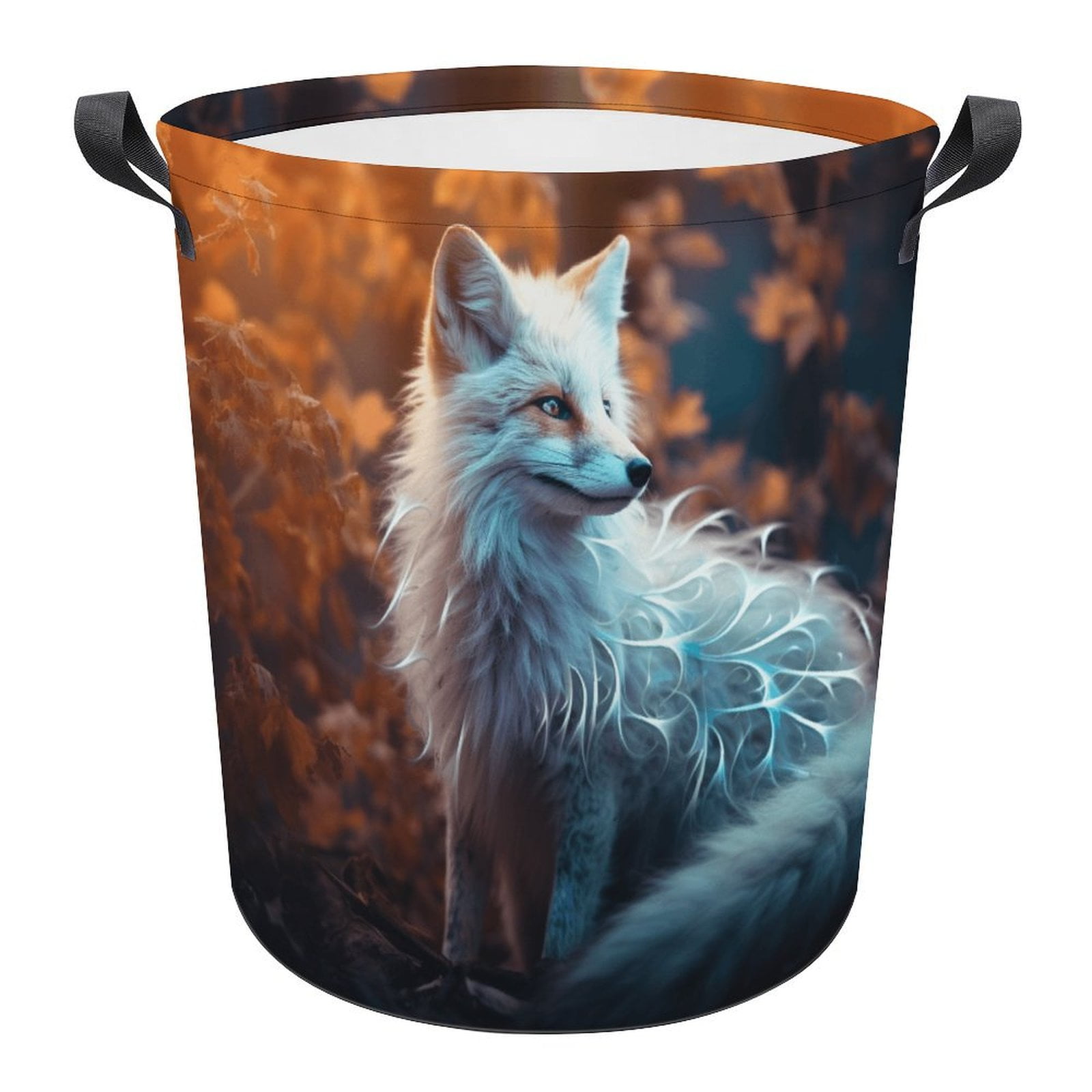 Cartoon Fox Dreamy Print Foldable Laundry Basket for Clothes Storage ...