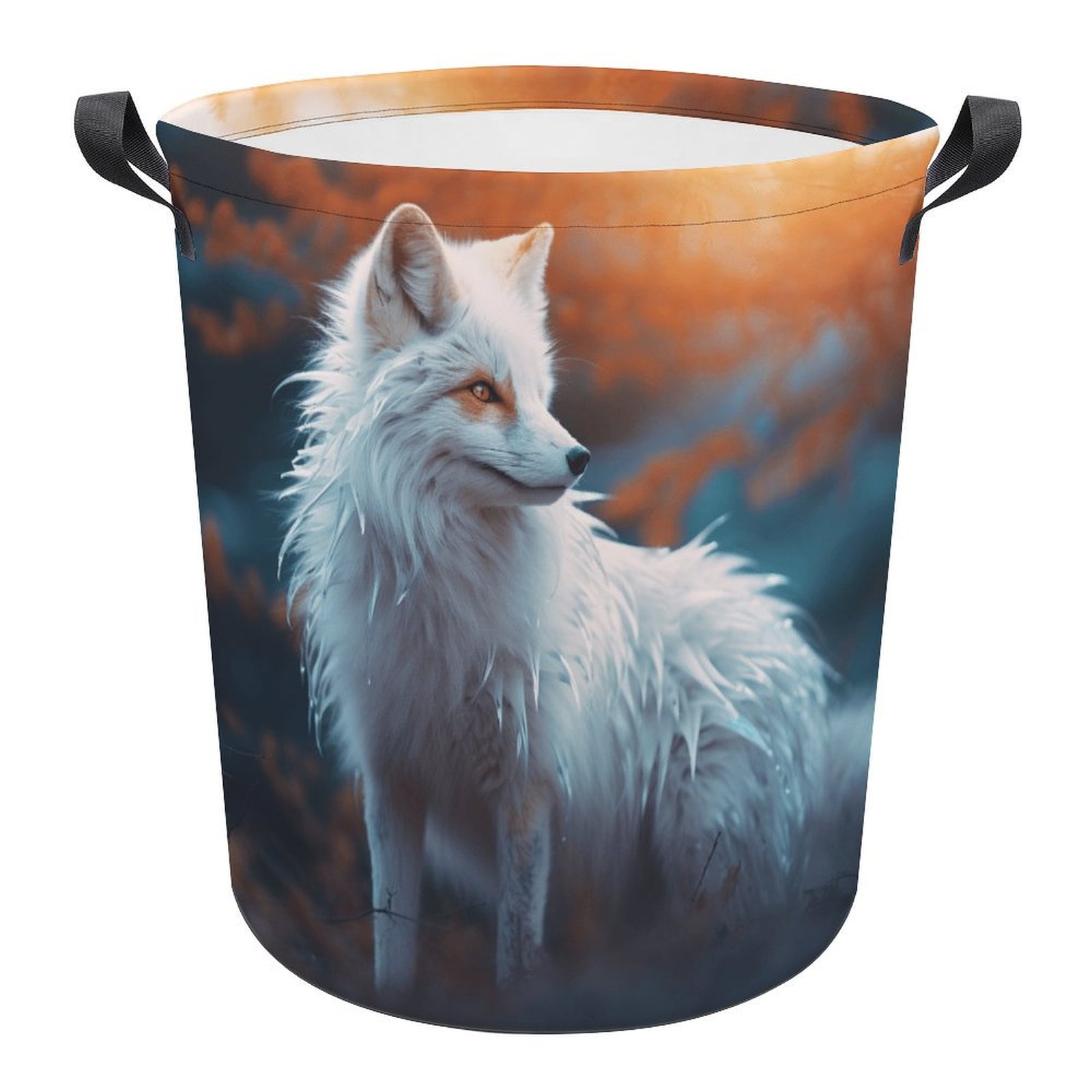 Cartoon Fox Dreamy Print Foldable Laundry Basket for Clothes Storage ...