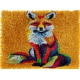 Cartoon Fox Pure Color Colorful Latch Hook Rug kits Printed Crochet ...