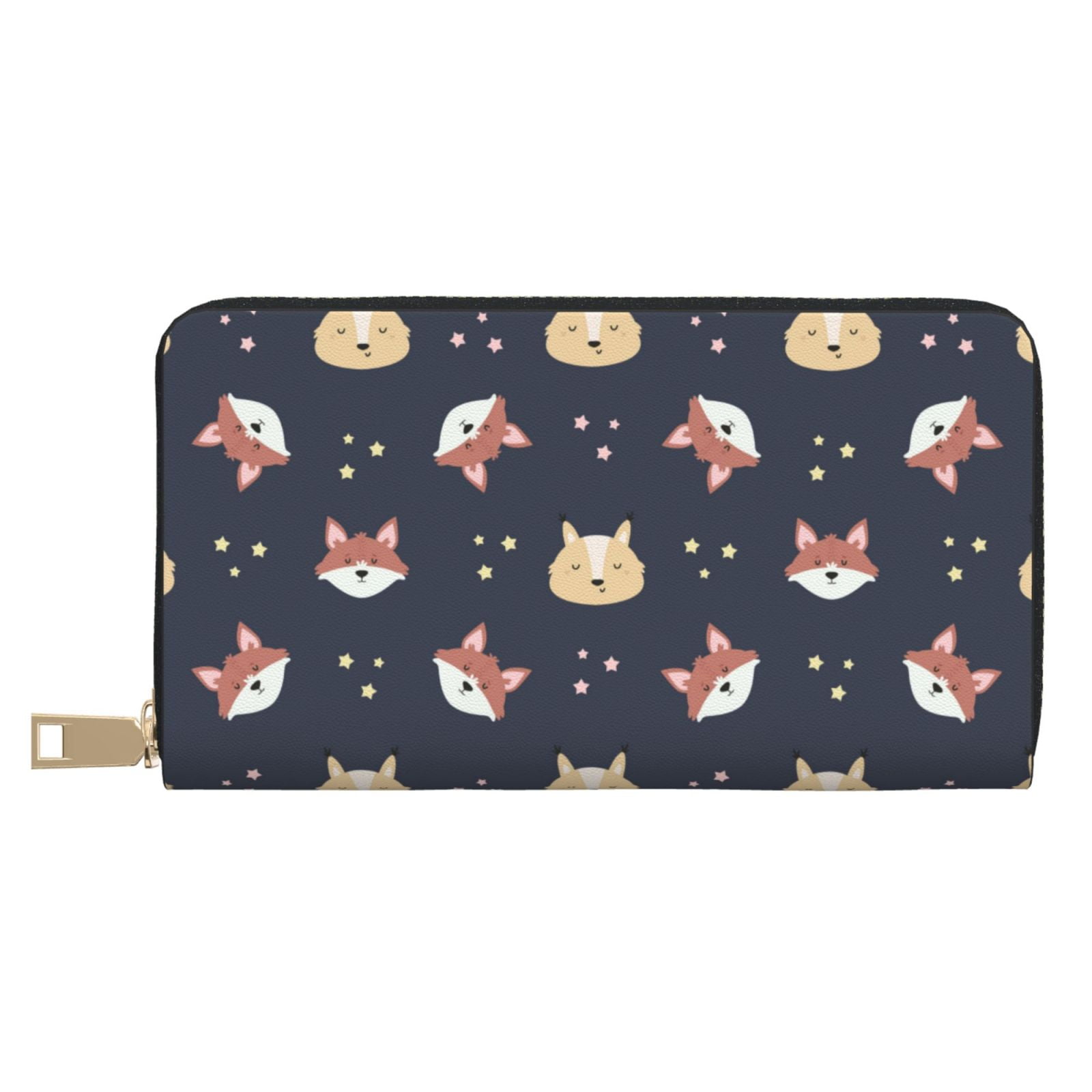 Cartoon Fox Star Wallet Women, Leather Bifold Multi Card Wallet, Women ...