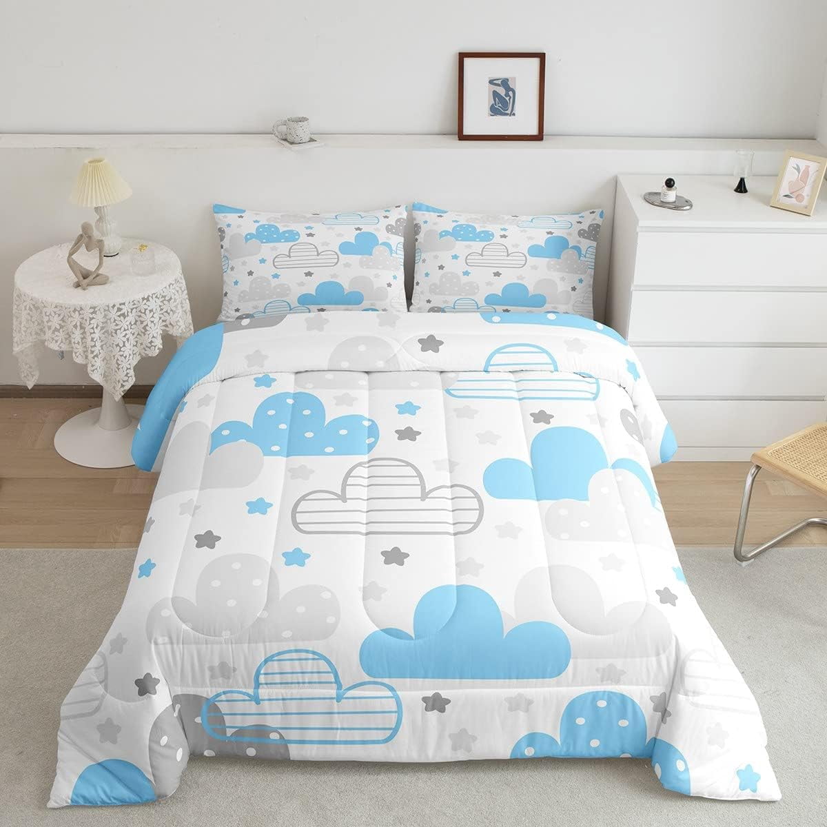 Cartoon Fox Twin Bedding Sets for Girls Pink Galaxy Comforter Set ...