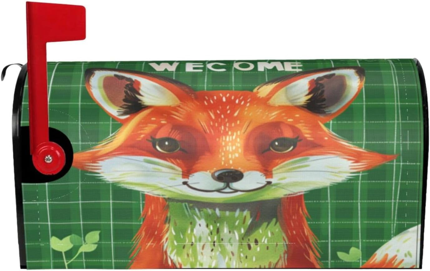 Cartoon Fox Welcome Mailbox Cover Mailbox Wraps, Waterproof Mailbox ...