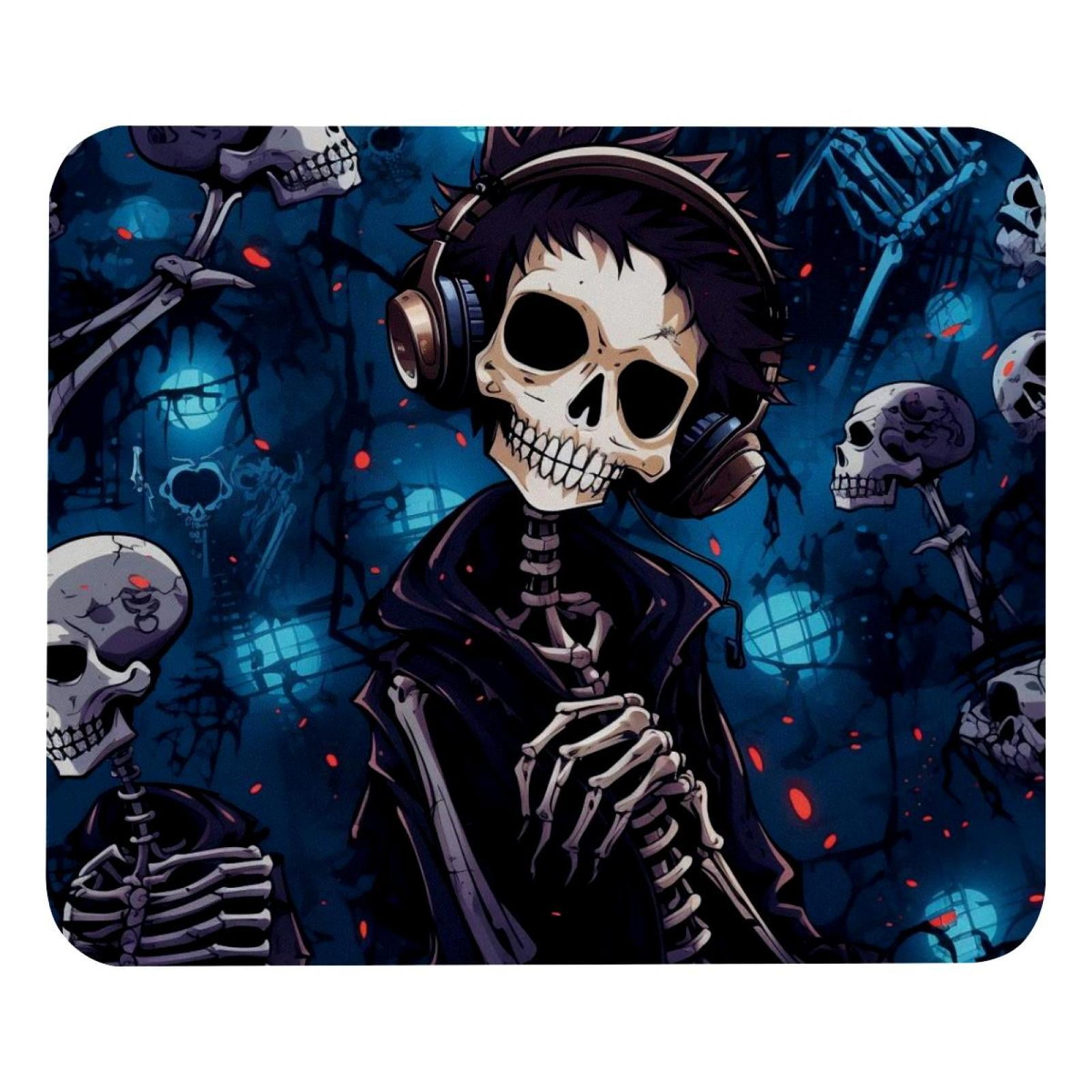 Cartoon Framework Skull Mouse Pad - Smooth Surface, Mousepad Thick ...