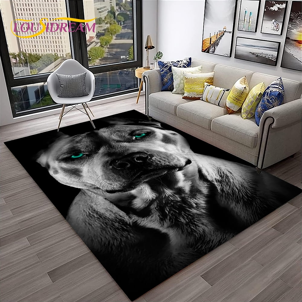 Cartoon French Pit Bull Dog Pet Carpet Rug for Home Living Room Bedroom ...