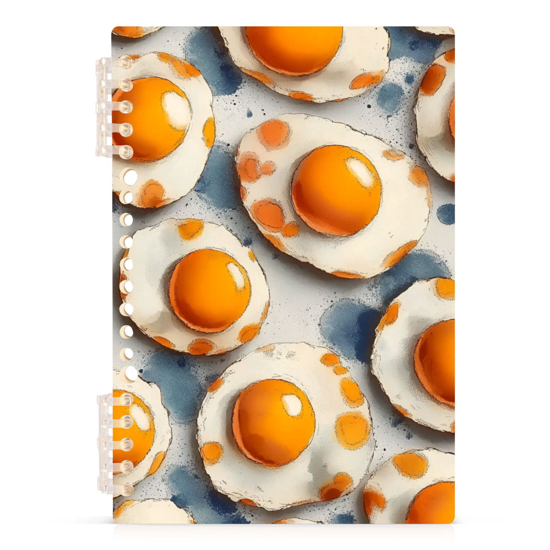 Cartoon Fried Eggs Lined Spiral Journal Notebook 60 Pages A5 College ...