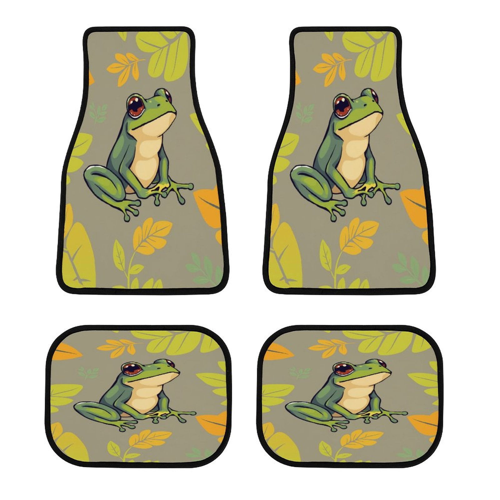 Cartoon Frog 4PCS Universal Car Floor Mat Anti Slip Dustproof ...